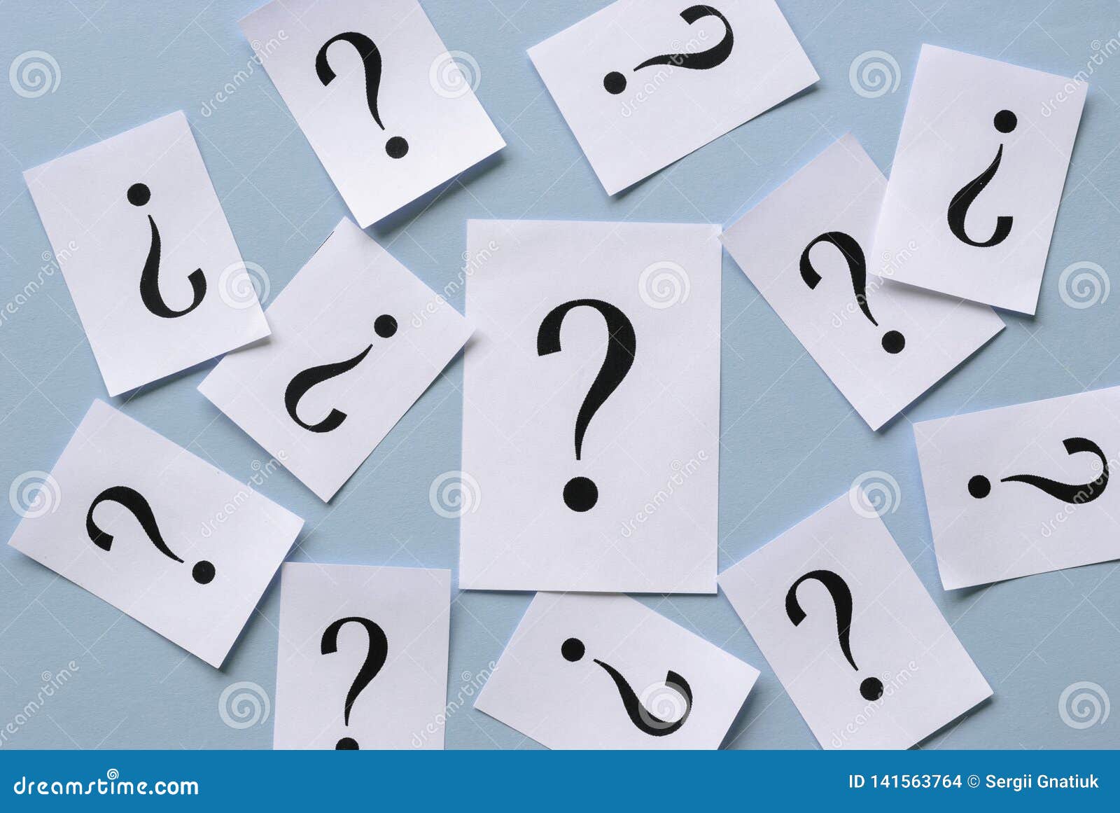 Background of Scattered Printed Question Marks Stock Photo - Image of ...