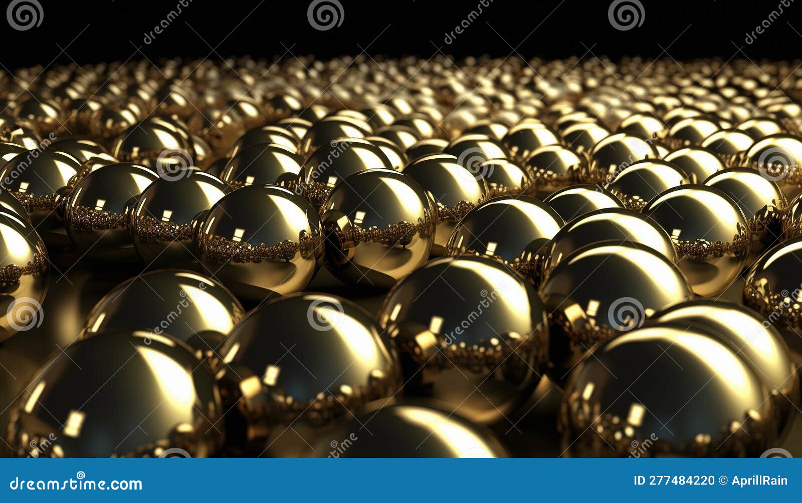 Background with a Scattering of 3d Balls on a Plane Stock Illustration ...