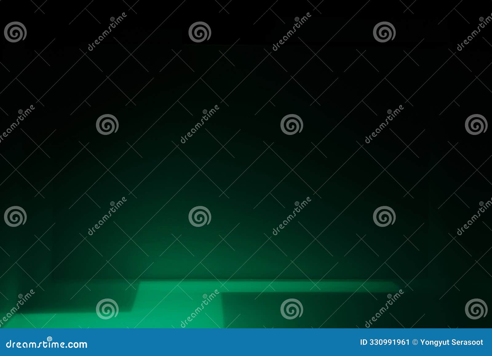 Background Scene of Empty Green Room Interior with Light and Dark ...