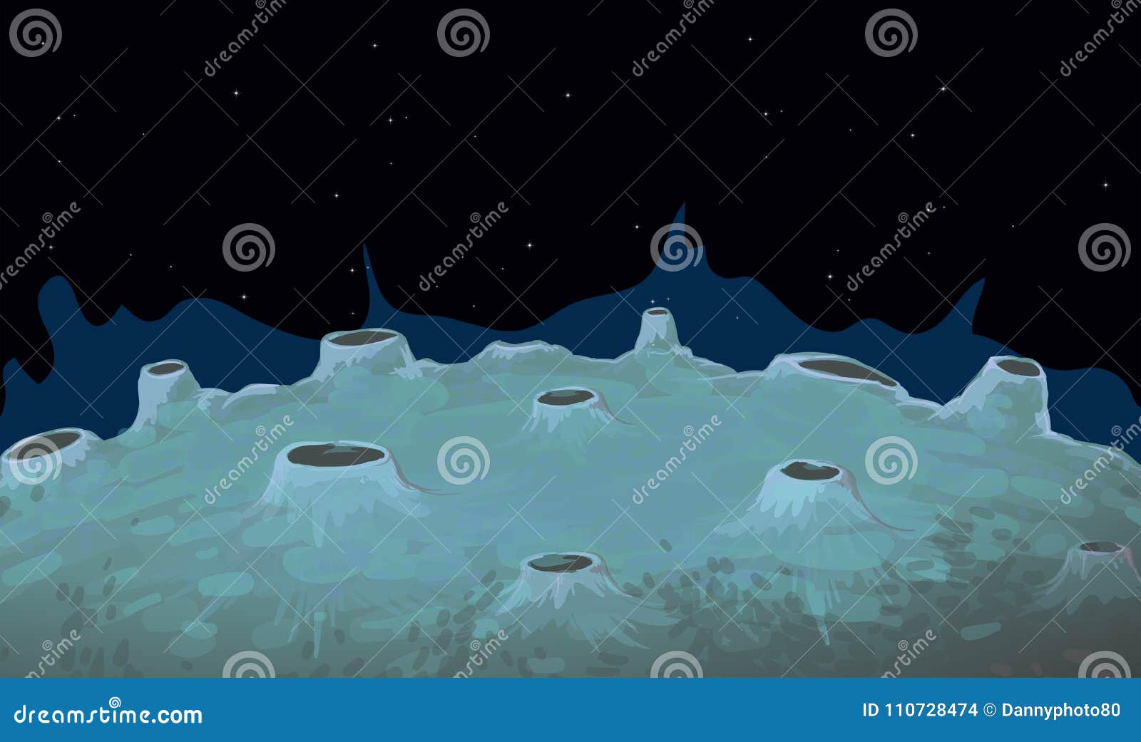 Background Scene with Moon Surface Stock Vector - Illustration of ...