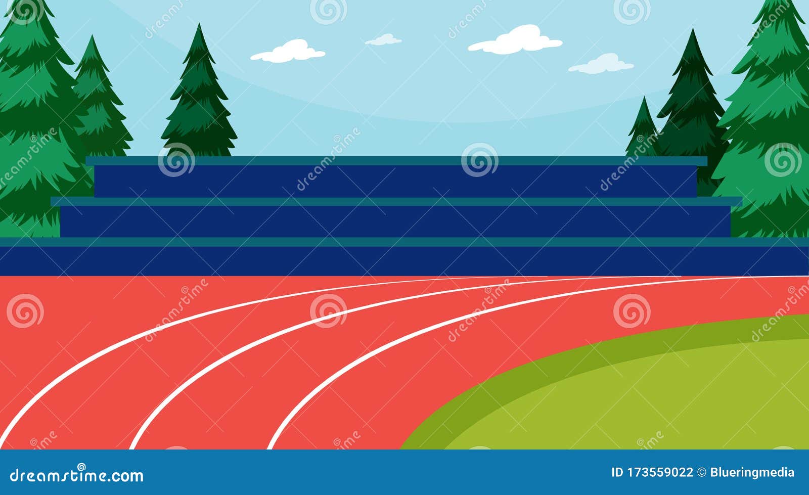 Background Scene of Running Track and Field Stock Vector - Illustration ...
