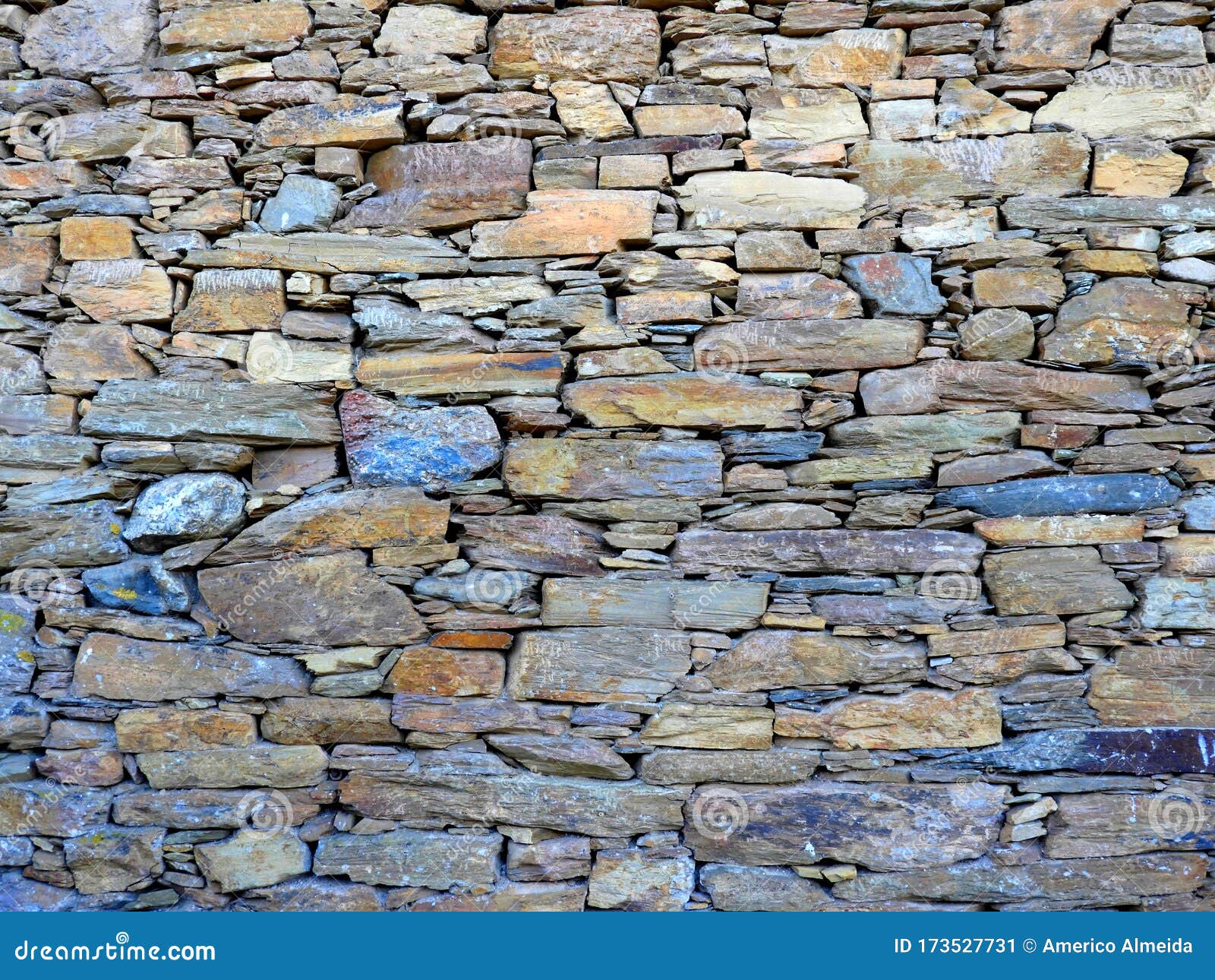 Background with Schist Stone Wall Patterns. Stock Image - Image of ...