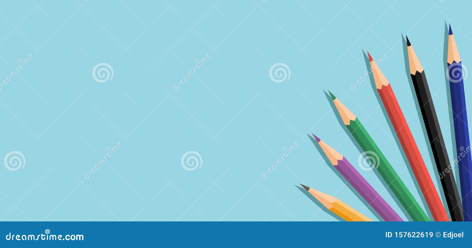 Background for School of Colored Pencils Stock Vector - Illustration of ...
