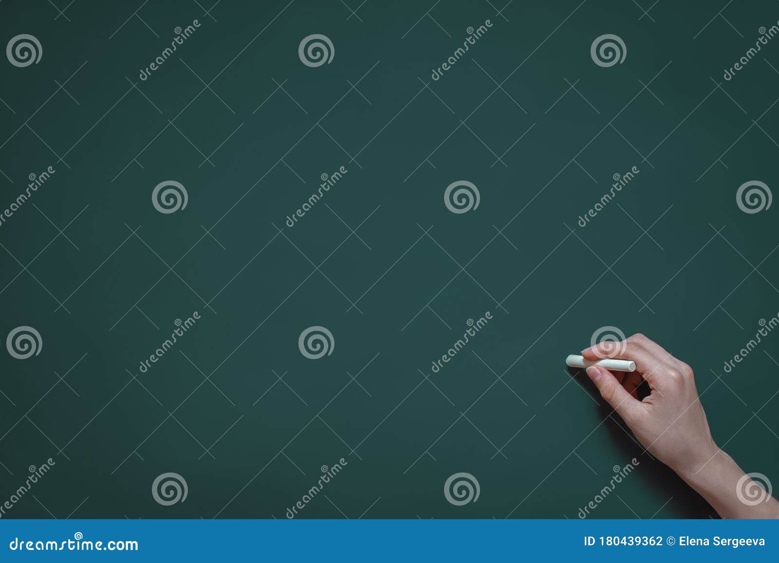 Background for School, Hand Writes in Chalk on a Blackboard in Class ...