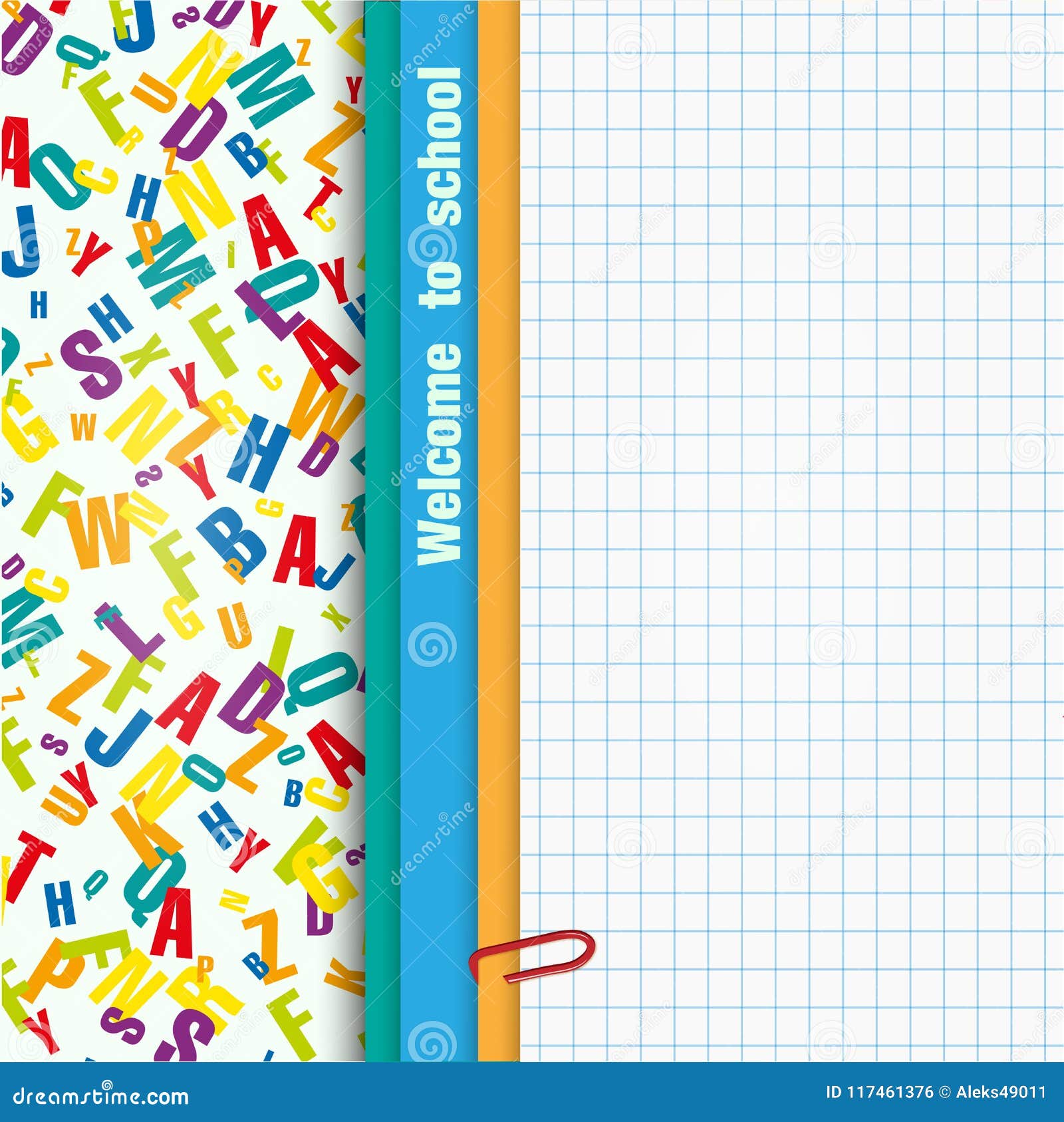 School Background .Letters on Paper ,vector Stock Vector - Illustration ...