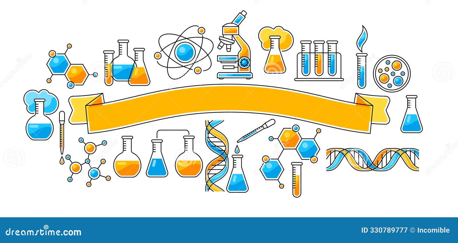 Background with Science Items. Medical Concept Image Stock Illustration ...