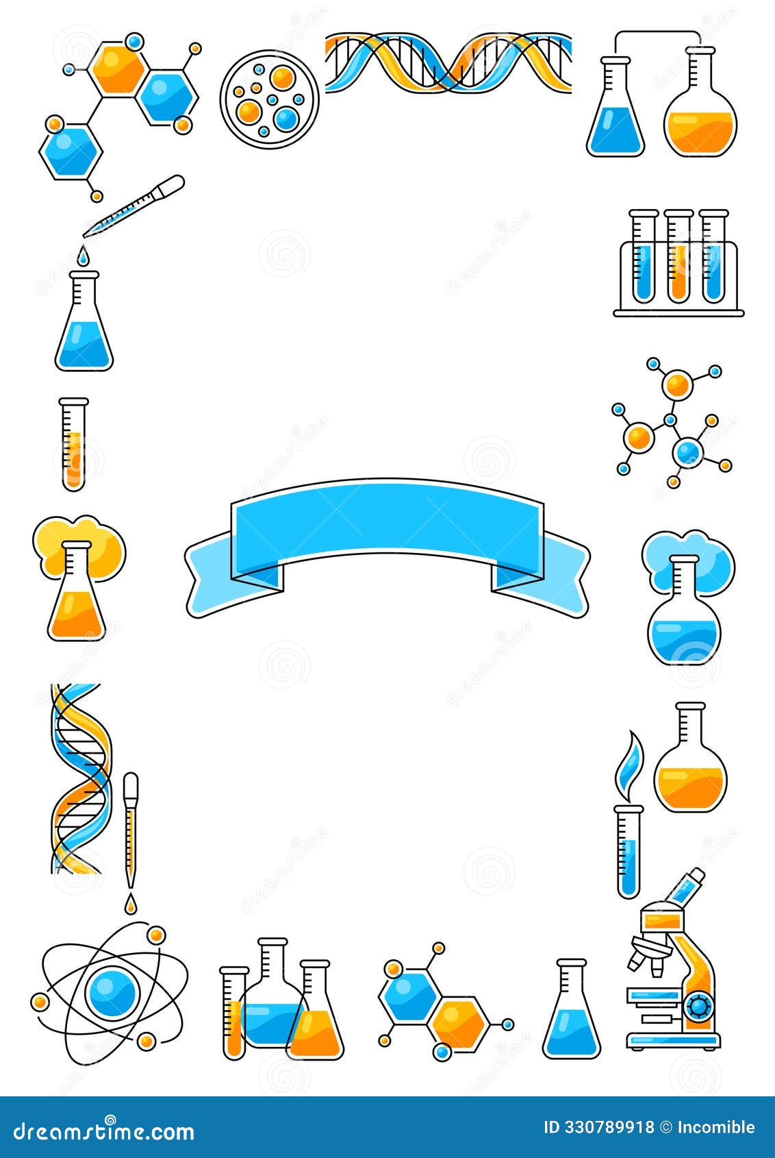Background with Science Items. Medical Concept Image Stock Vector ...