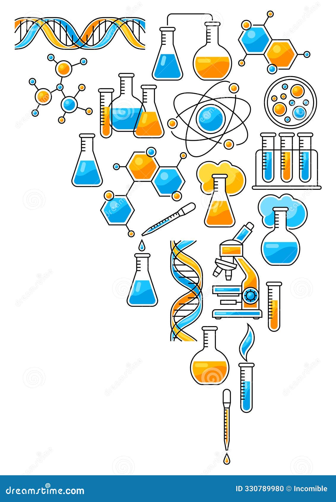 Background with Science Items. Medical Concept Image Stock Illustration ...