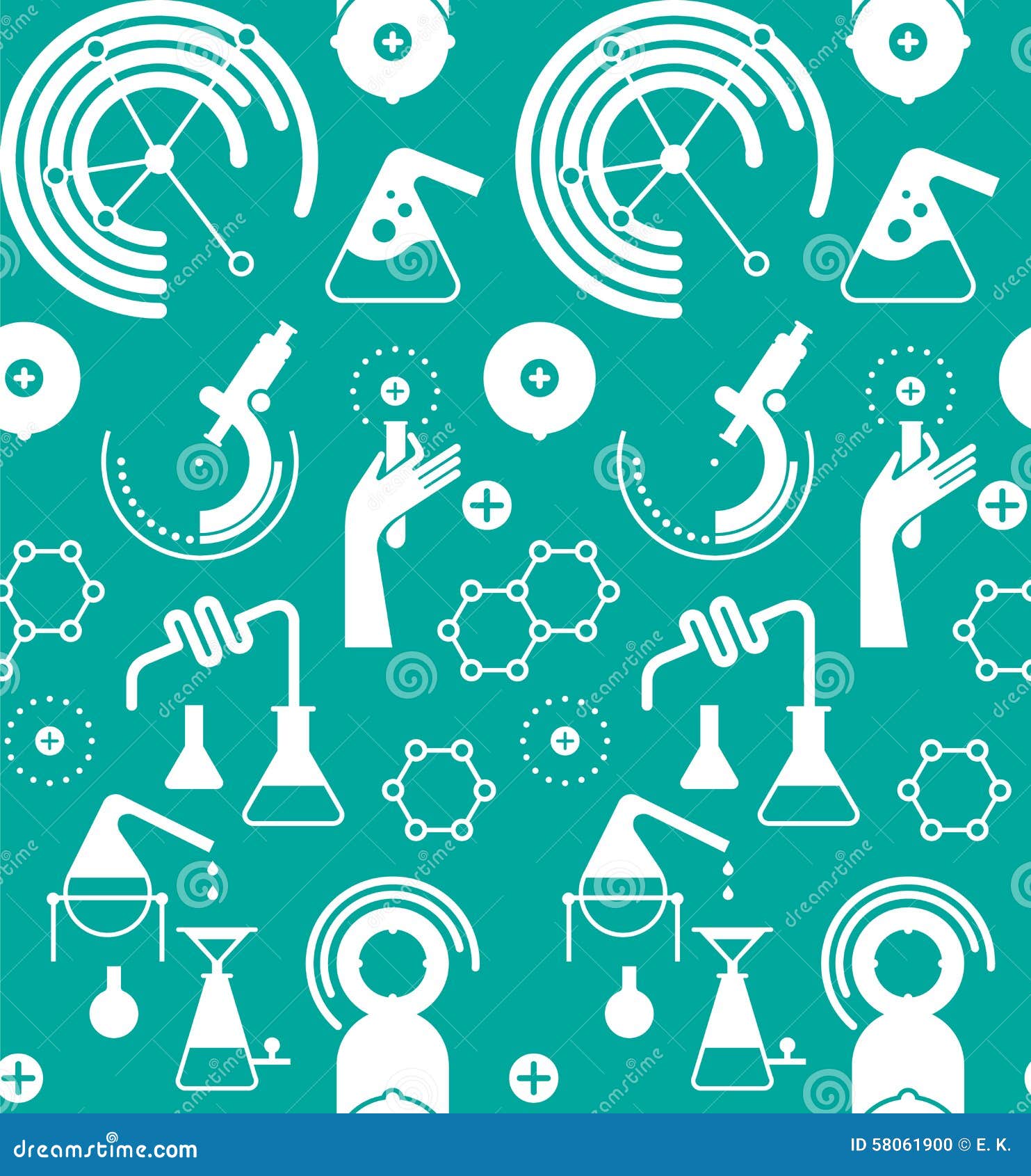 Background with Science Symbols. Stock Vector - Illustration of ...