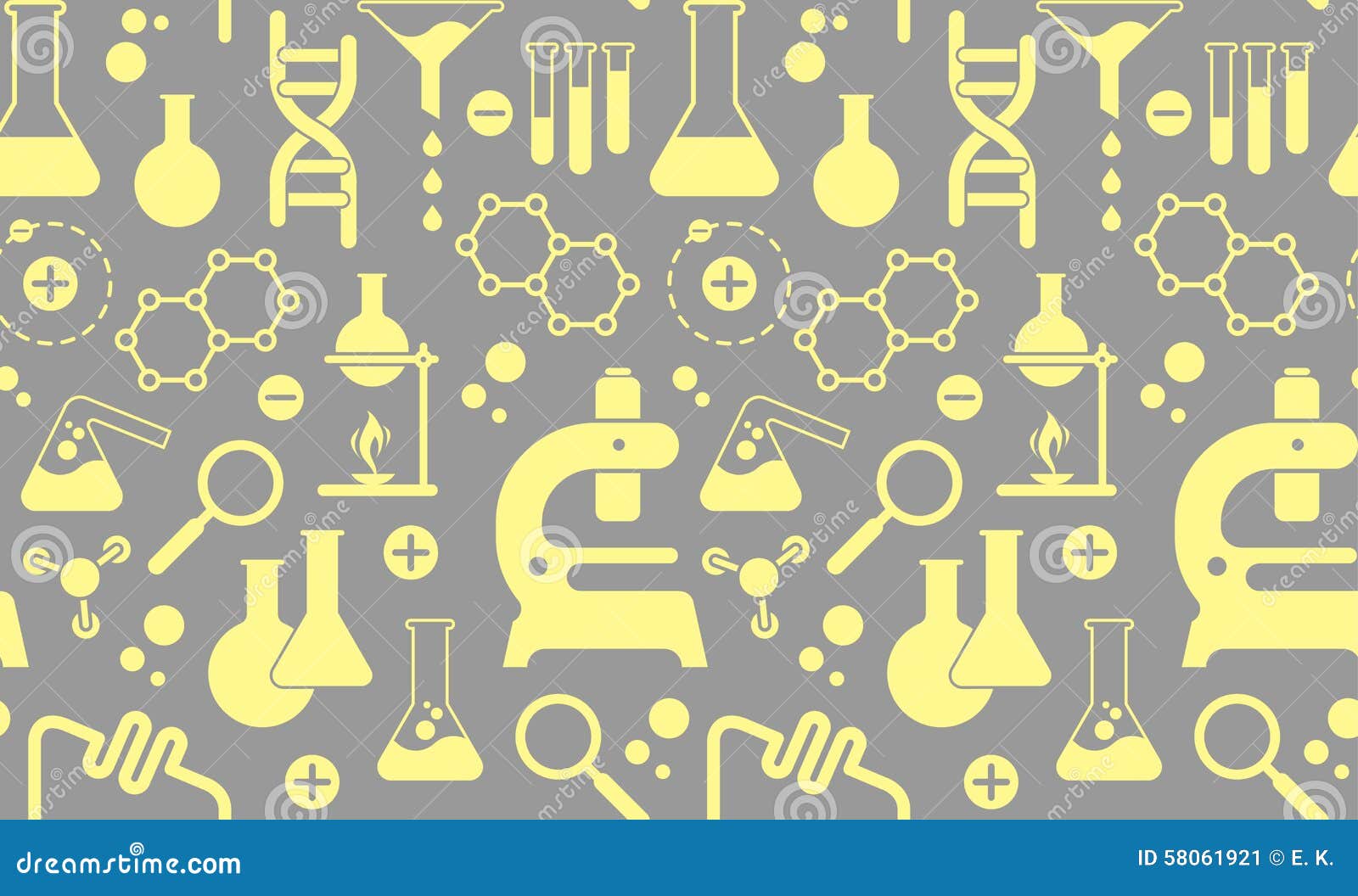 Background with Science Symbols. Stock Vector - Illustration of ...