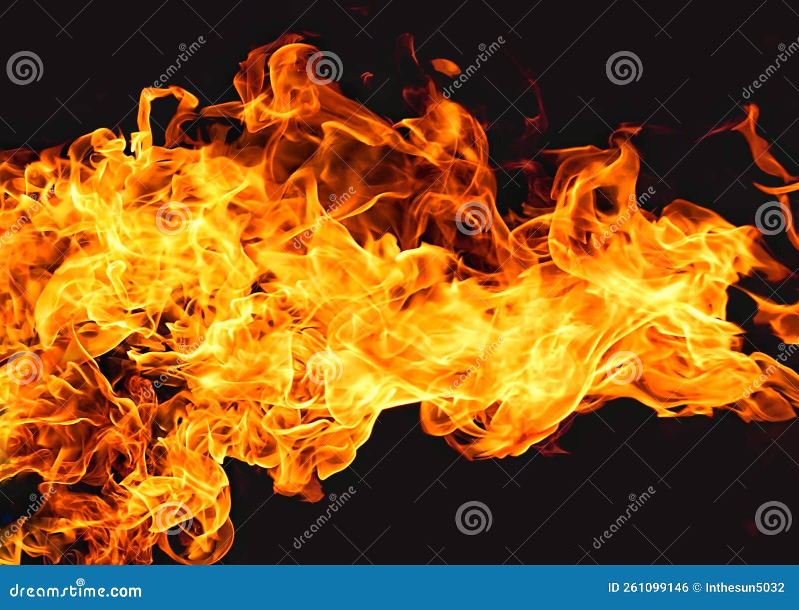 Background of Scorching Fire Flames Burning in the Dark Stock ...