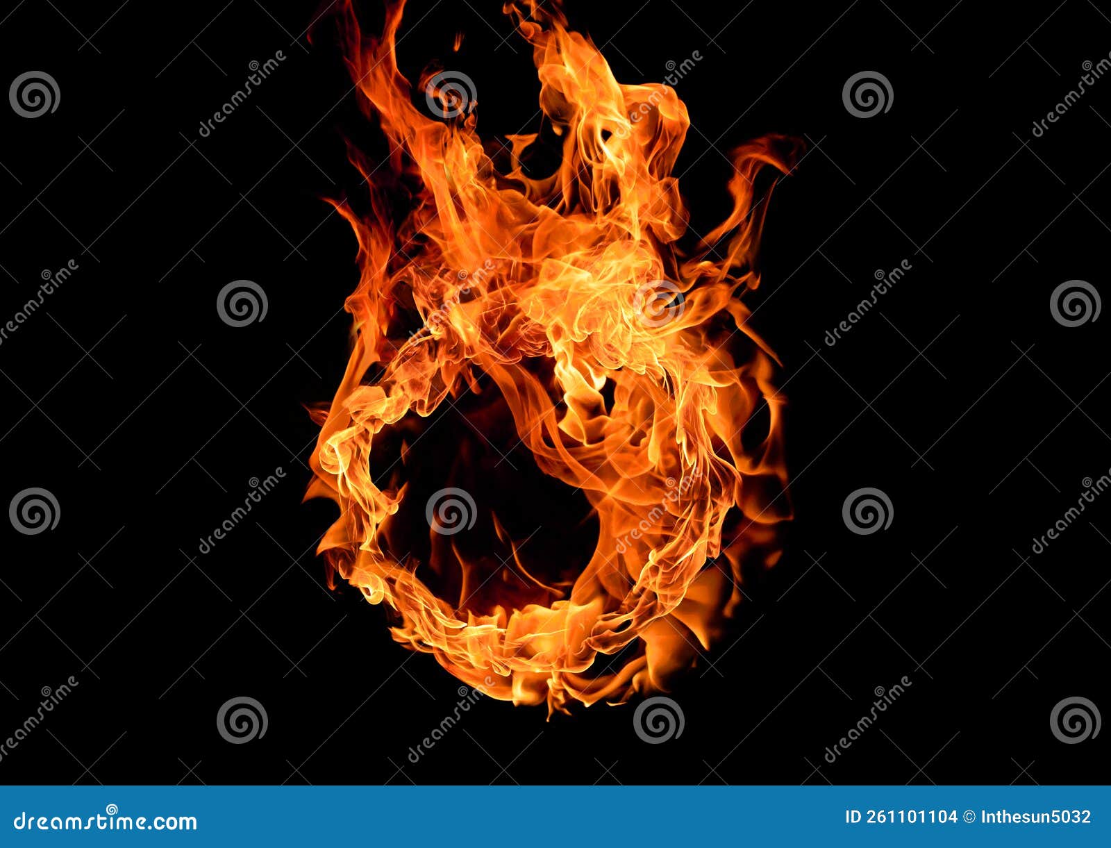 Abstract Background with Swirling Flames in the Dark Stock Photo ...