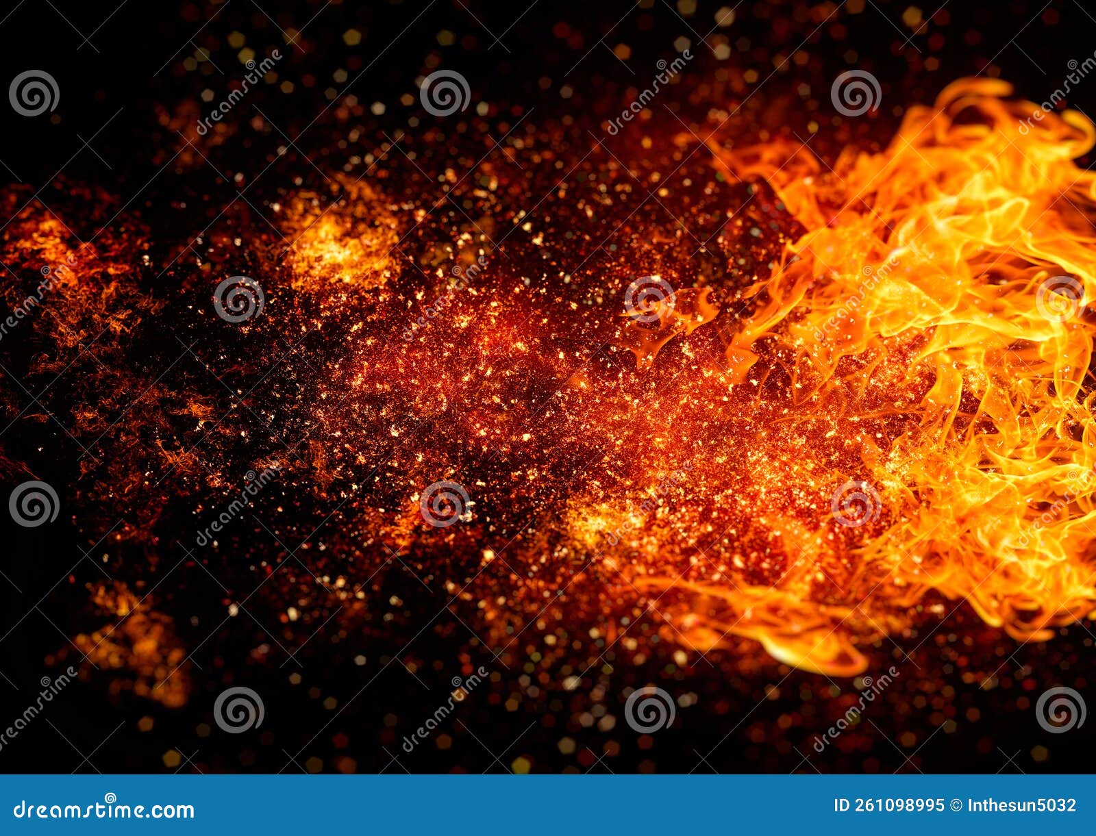 Background of Scorching Fire Flames Burning in the Dark Stock Image ...
