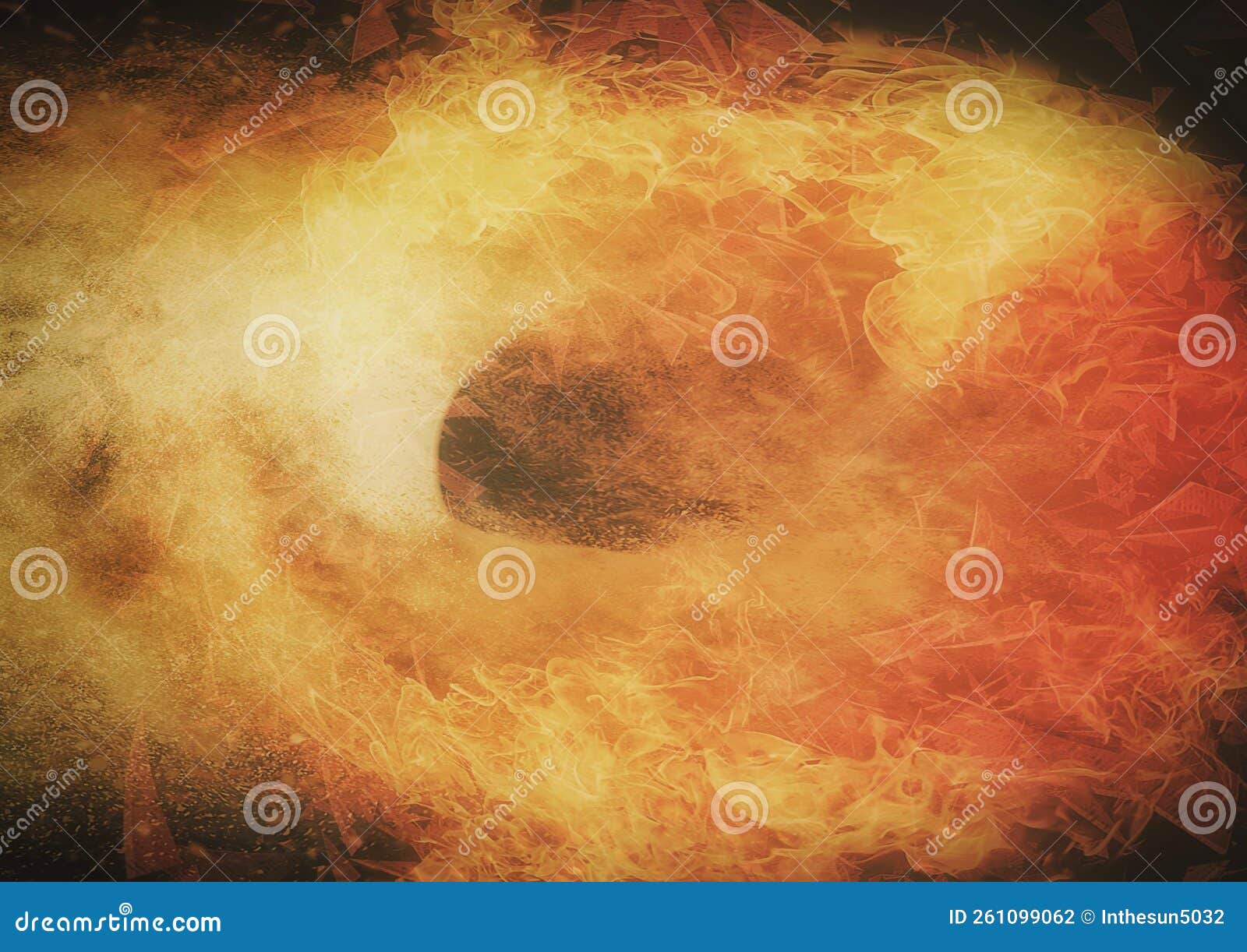 Background of Scorching Fire Flames Burning in the Dark Stock ...