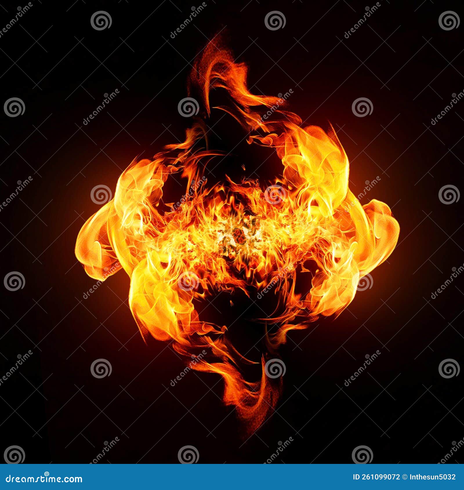 Background of Scorching Fire Flames Burning in the Dark Stock ...