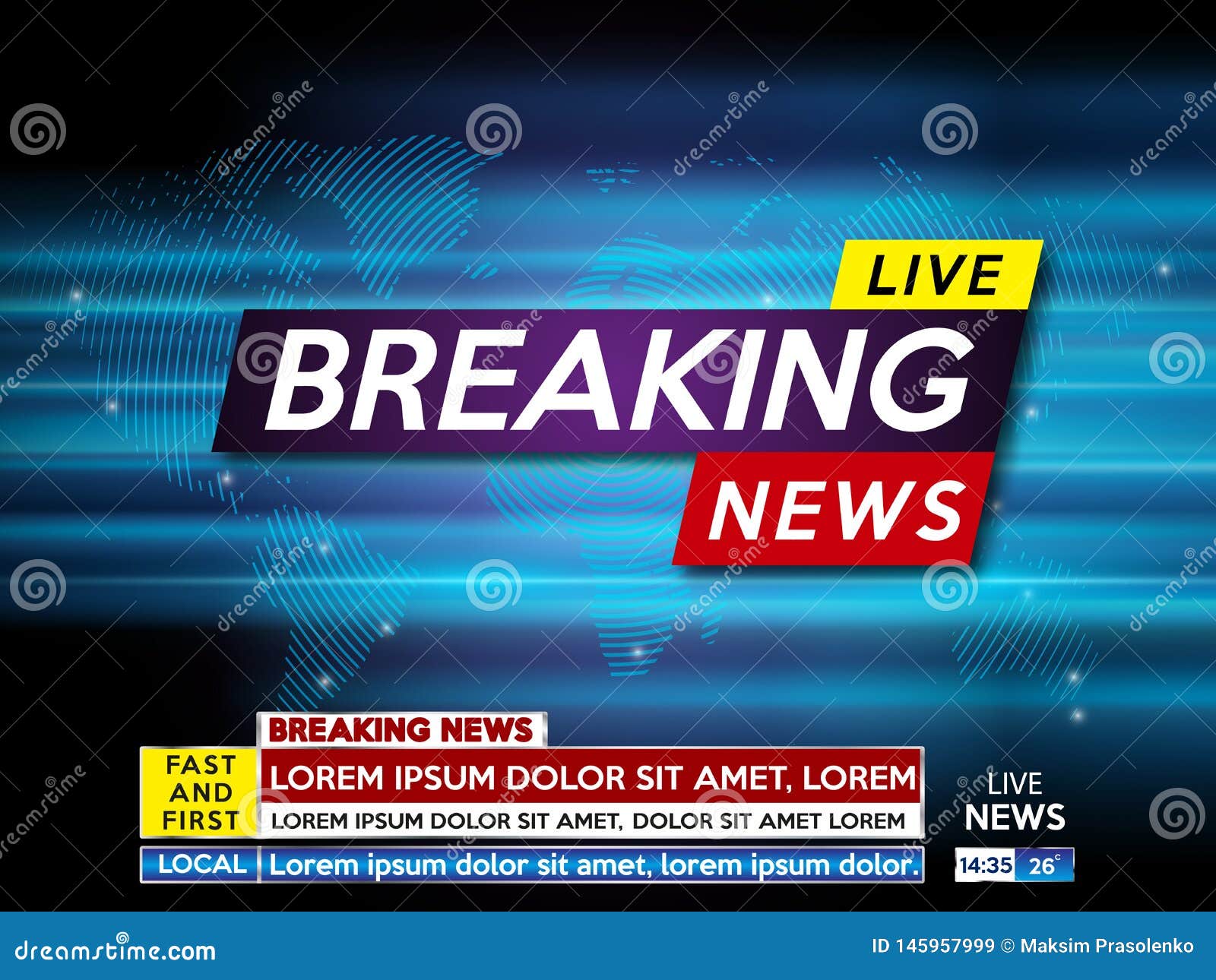Background Screen Saver on Breaking News. Stock Vector - Illustration ...