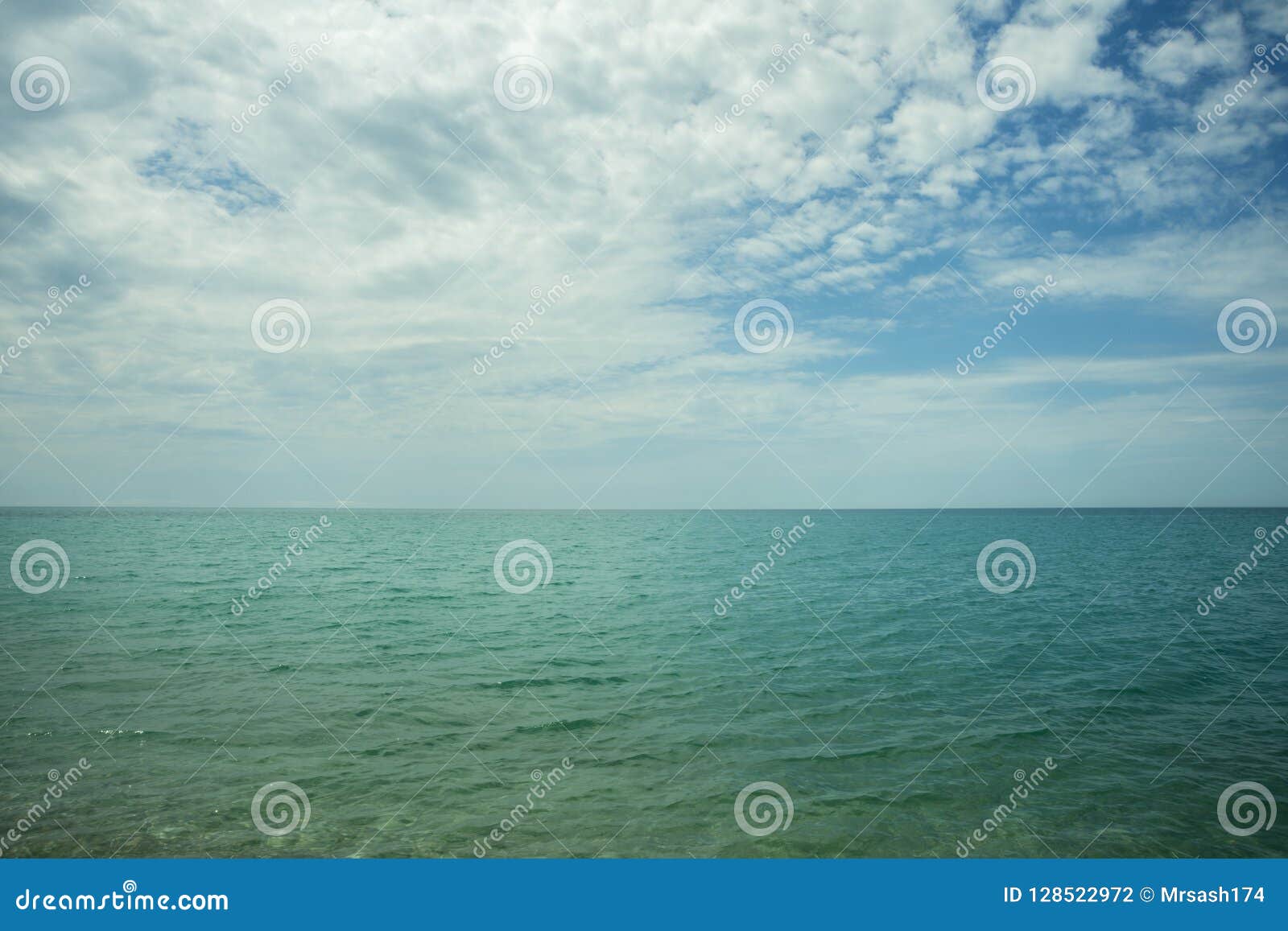 Background Sea Ocean Going into the Distance with Clouds. Stock Photo ...