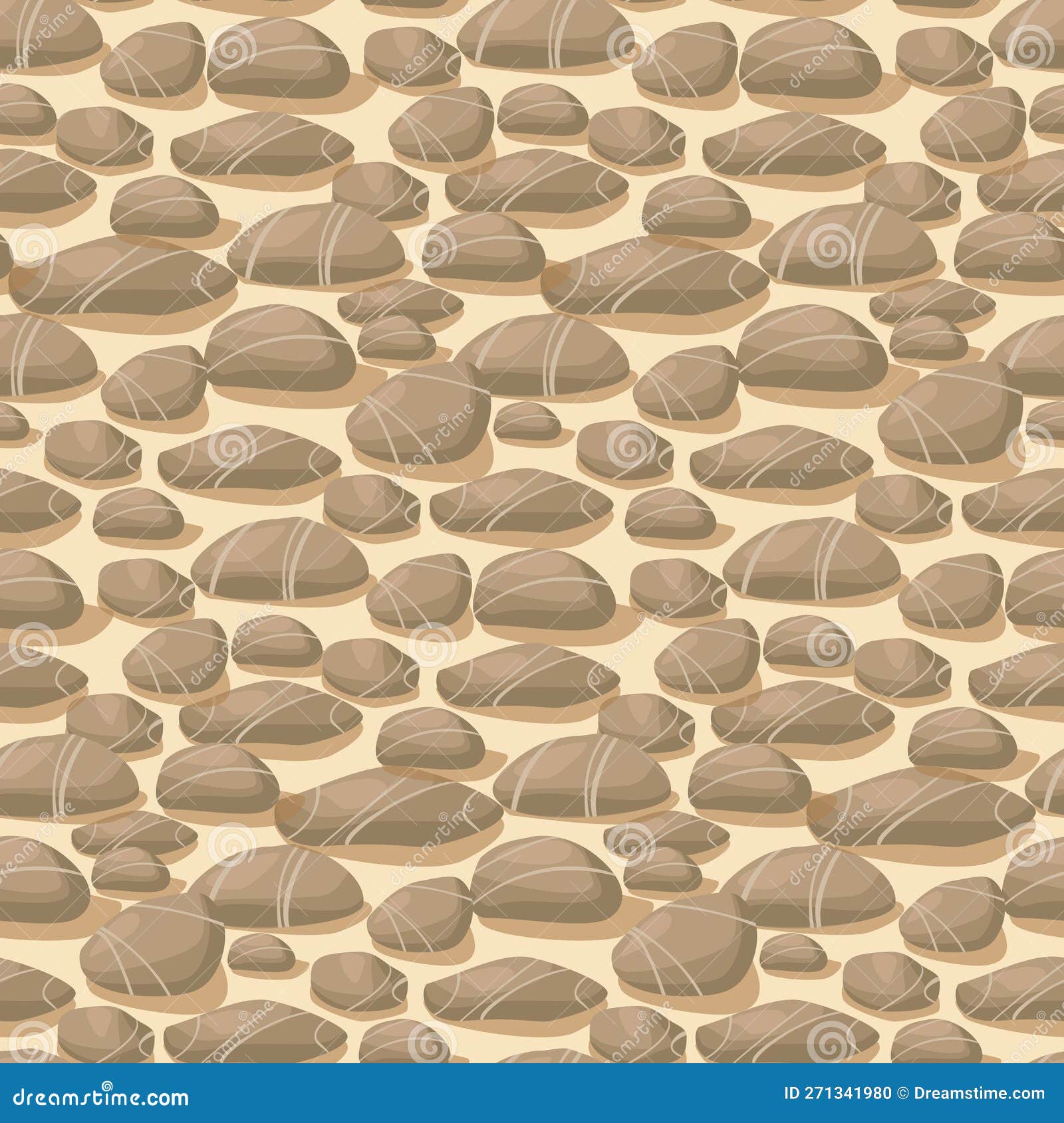Background of Sea Stones. Pattern in Vector Natural Style. Different ...