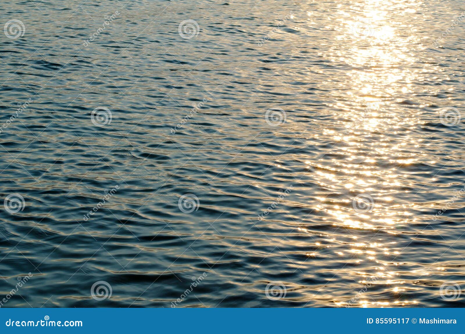 Background of Sea Water with Waves and Sun Path Stock Image - Image of ...