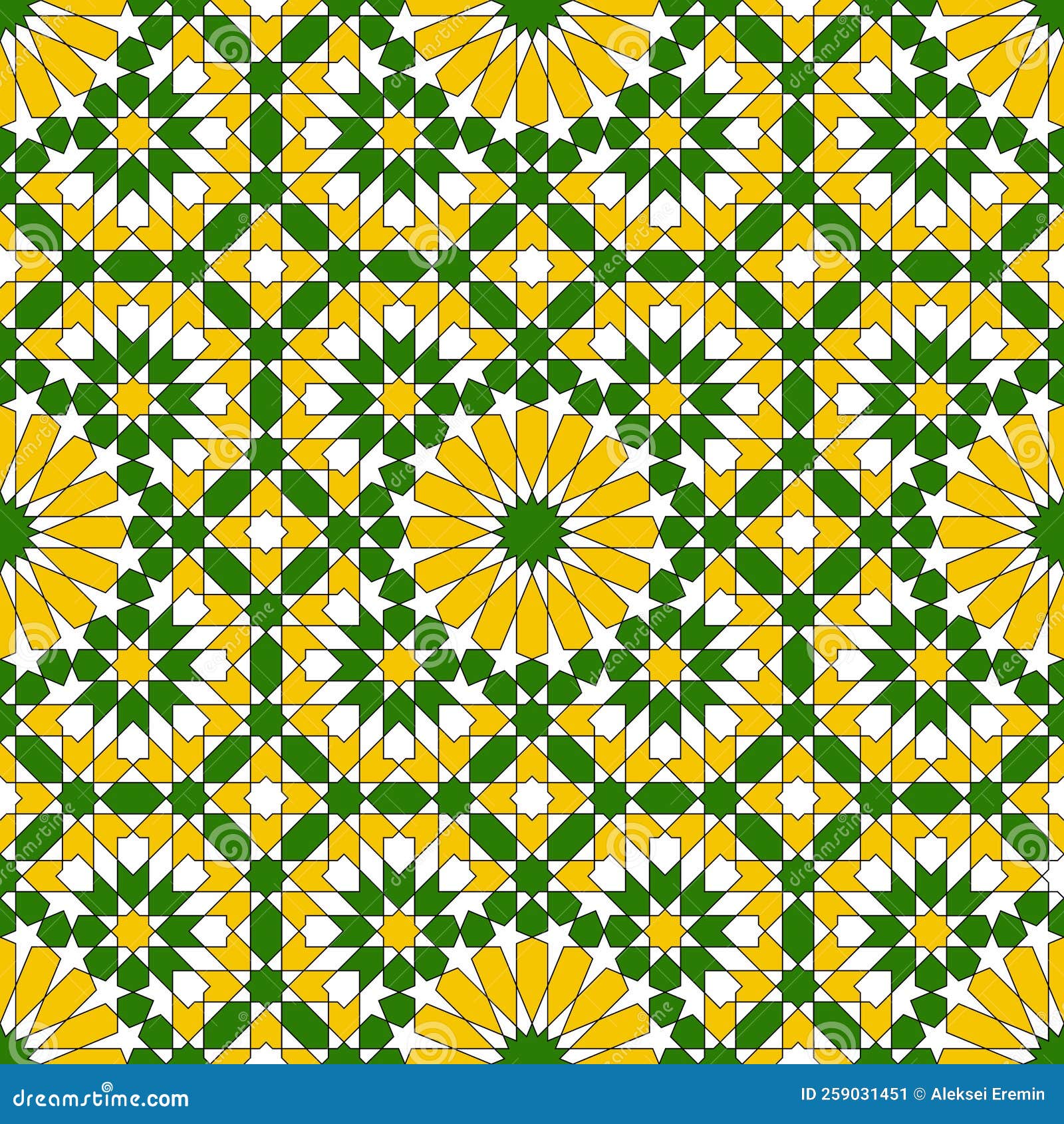 Background Seamless Pattern Based on Traditional Islamic Art Stock ...