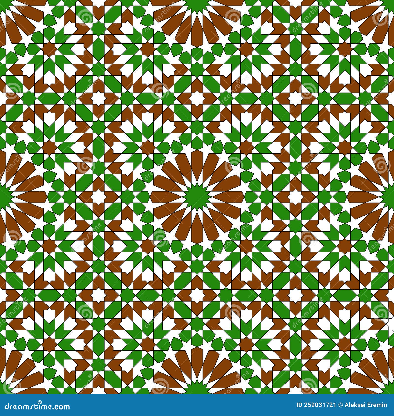 Background Seamless Pattern Based on Traditional Islamic Art Stock ...