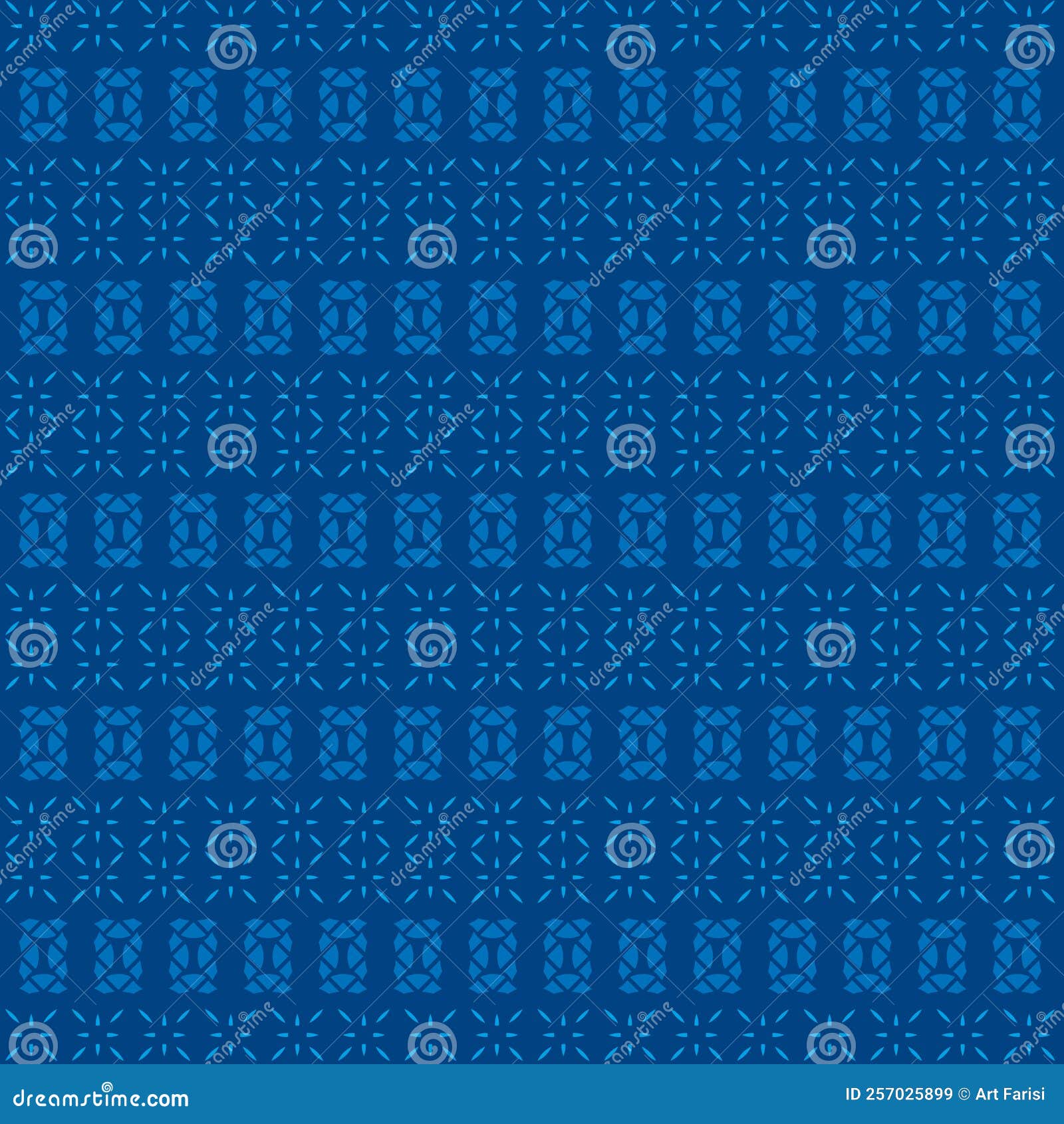 Background Seamless Pattern Blue Batik Wallpaper Texture Stock Vector ...