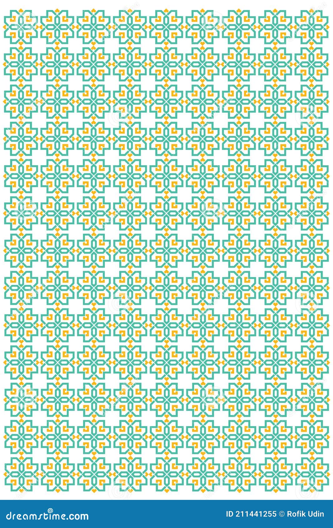 Background Seamless Pattern Islamic Geometric with Ablend Bright Green ...