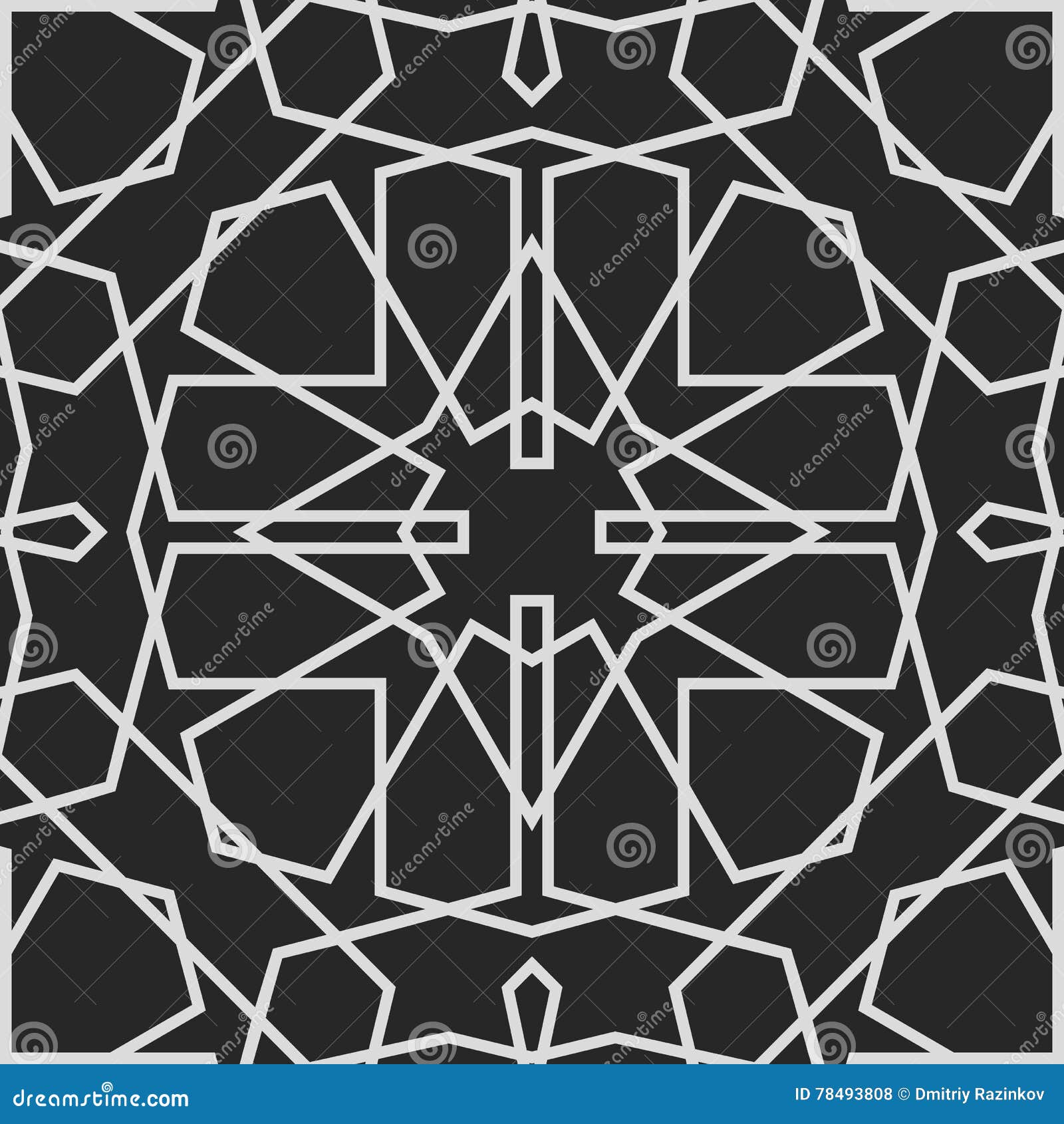 Background with Seamless Pattern Islamic Style Vector Stock Vector ...