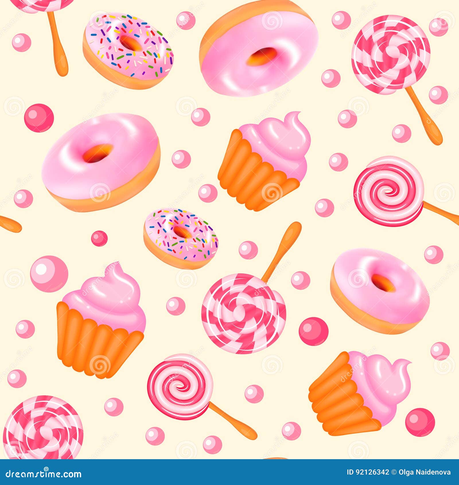 Seamless Sweet Strawberry Pattern On Blue Background Vector ...