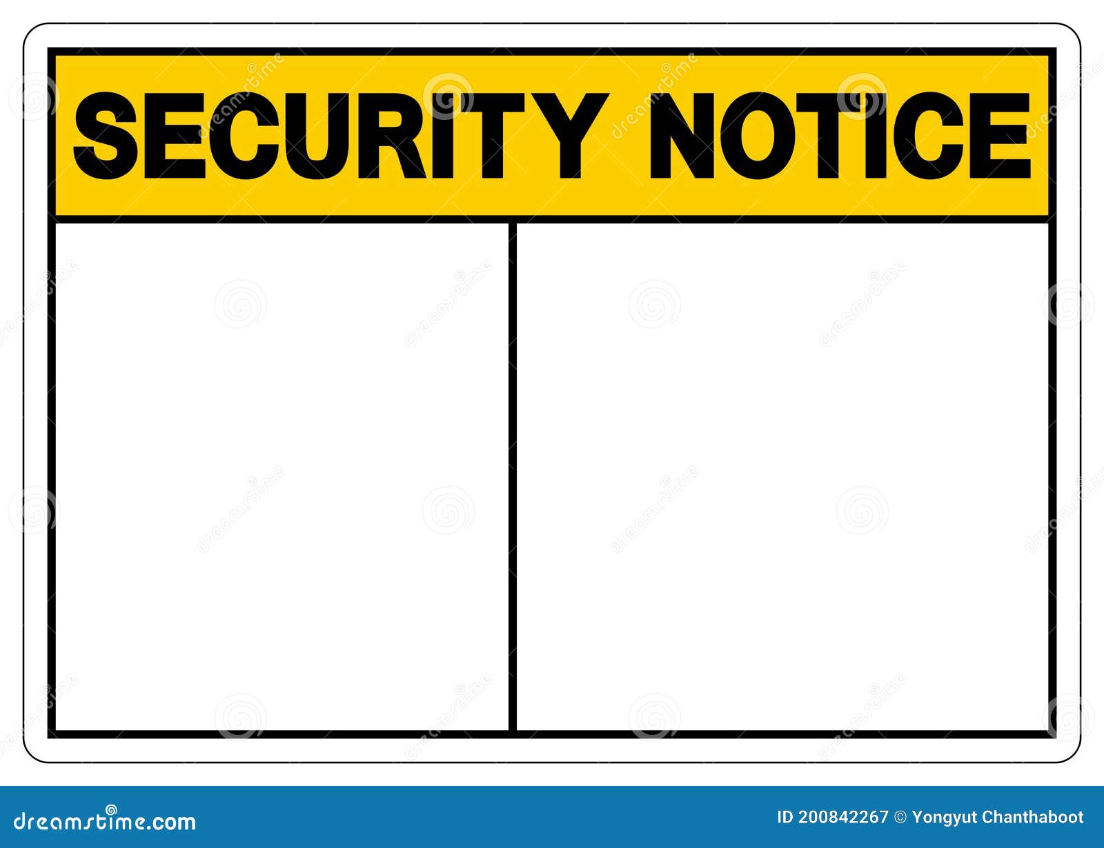 Background Security Notice Blank Symbol Sign,Vector Illustration ...