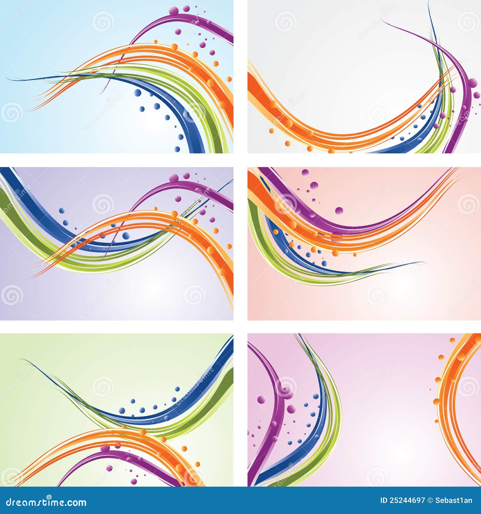 Background Set stock vector. Illustration of colorful - 25244697