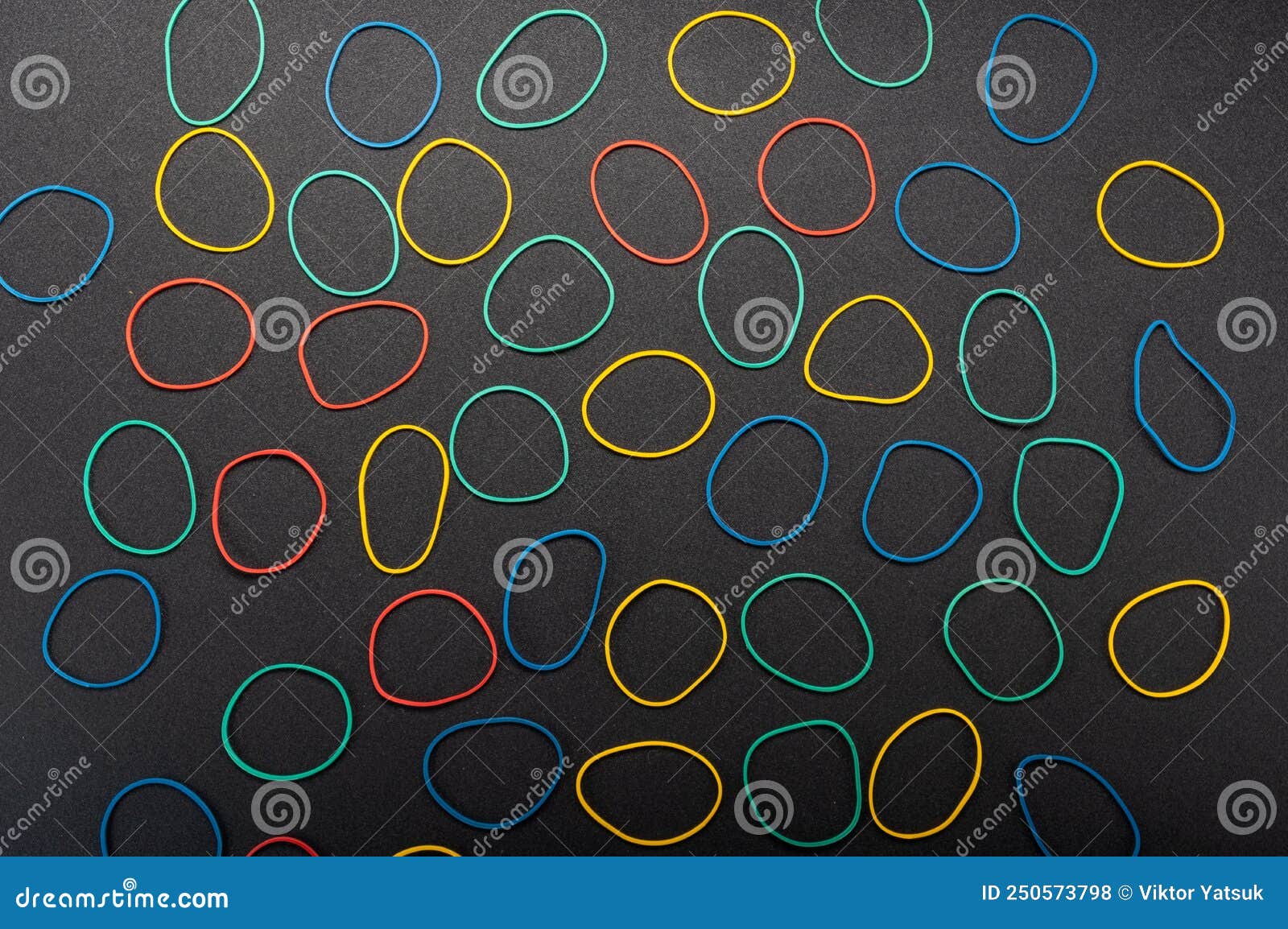 Background from a Set of Multi-colored Circles. Black Background and ...
