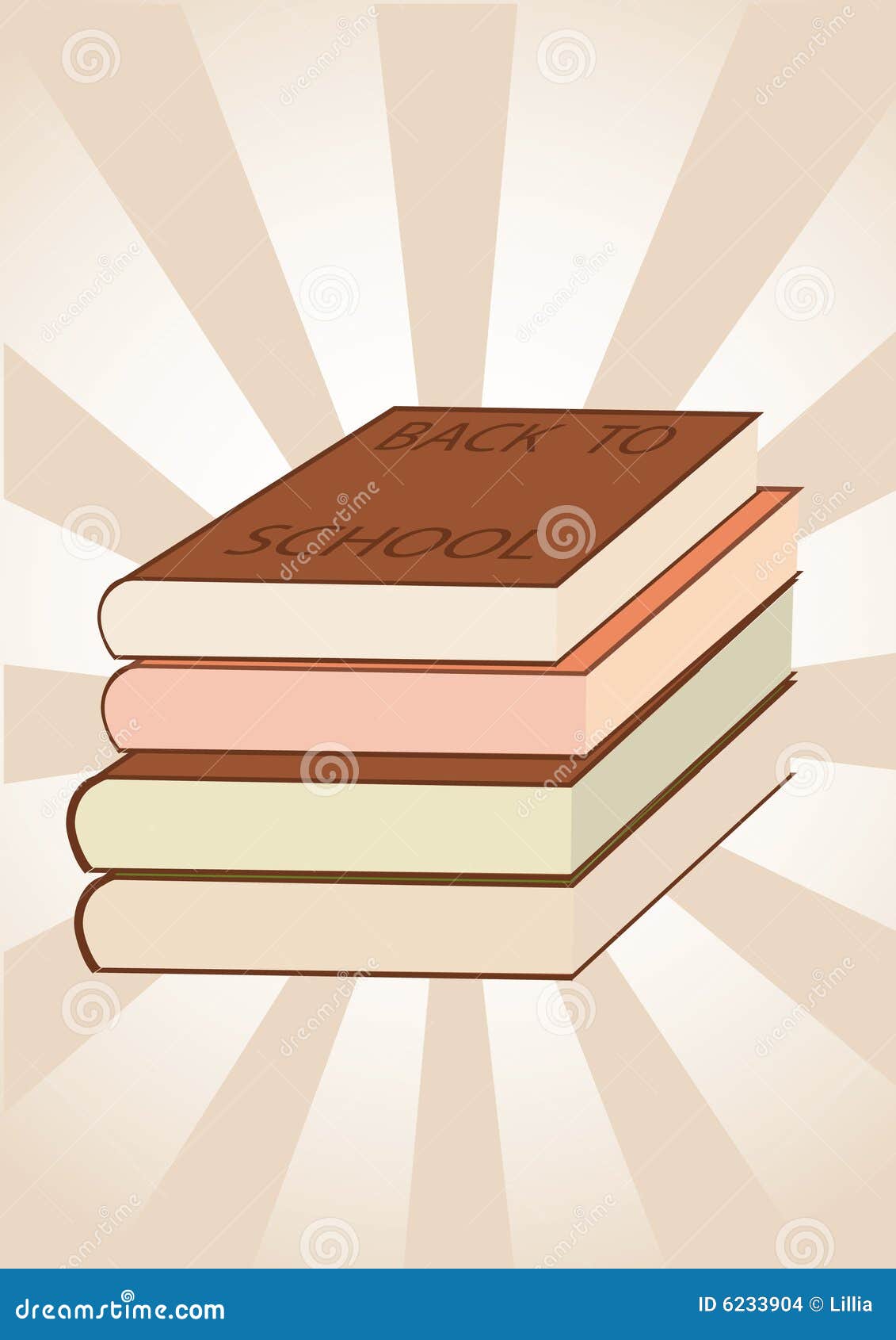 Background with Several Books Stock Vector - Illustration of ...