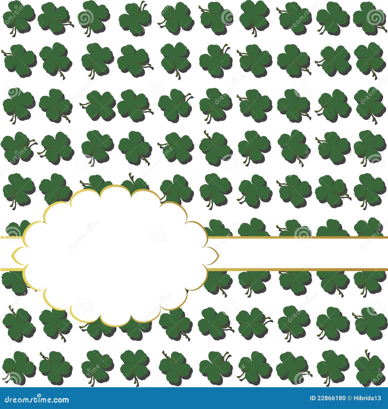 Background with Shamrocks and Place for Text Stock Vector ...