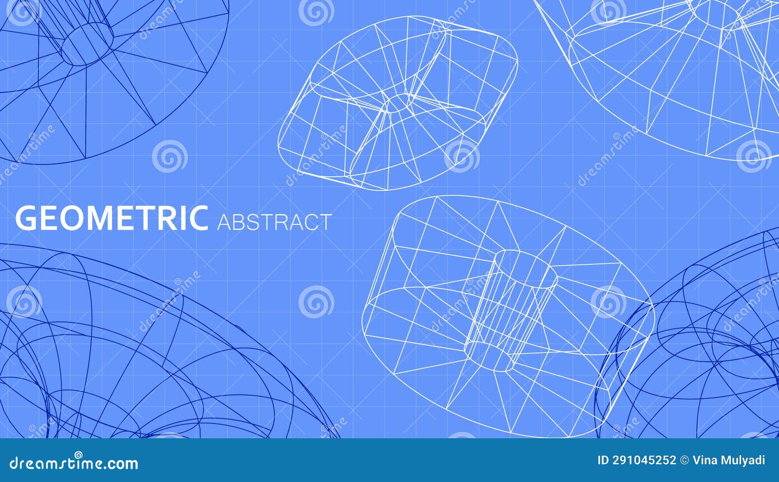 Background Shape Geometric Abstract Blue Line Presentation Design 3d ...