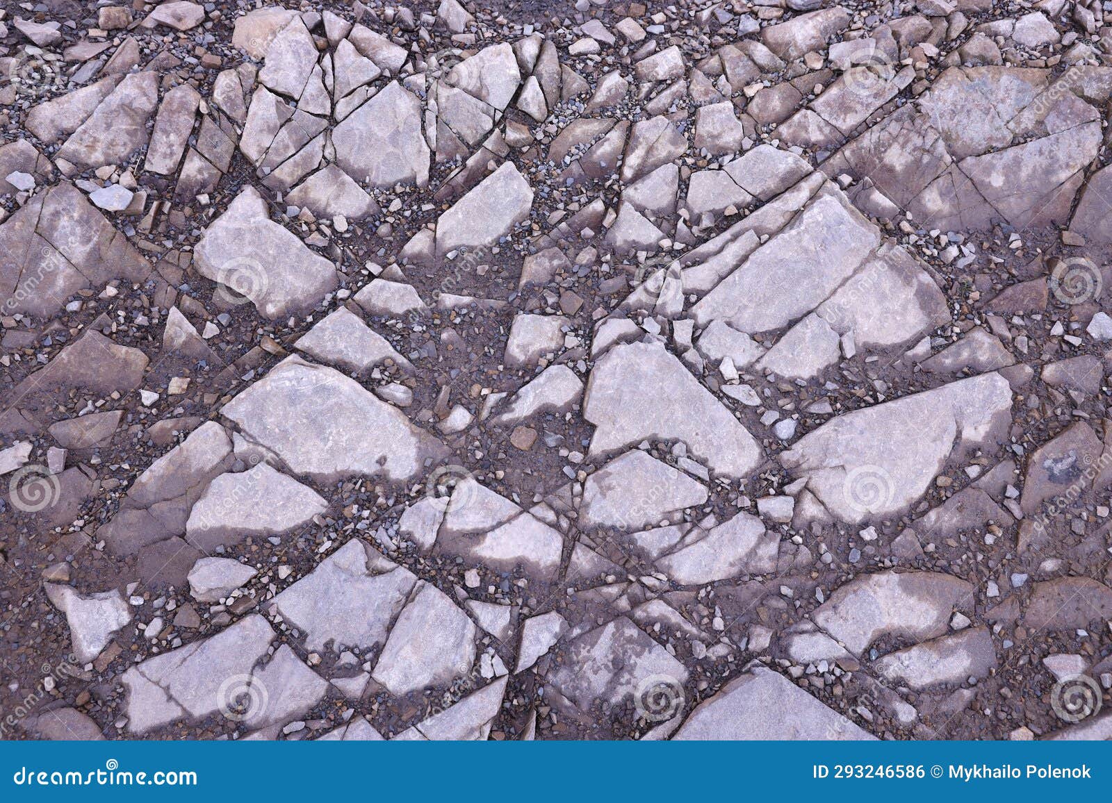 Background of Shattered Stony Stones Surface in Mountain Area. Texture ...