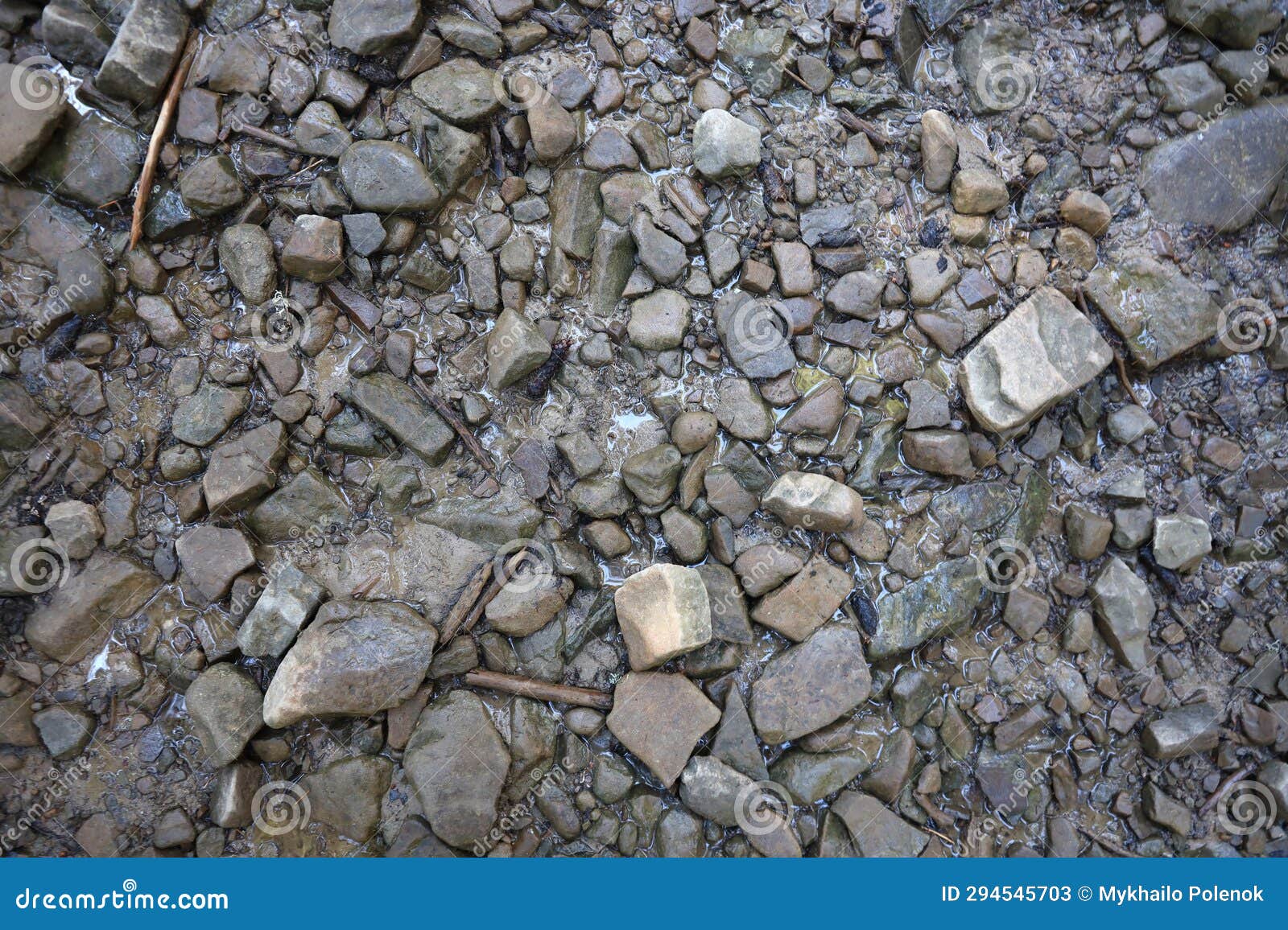 Background of Shattered Stony Stones Surface in Mountain Area. Texture ...
