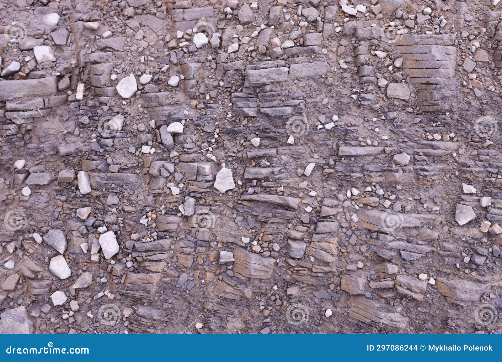 Background of Shattered Stony Stones Surface in Mountain Area. Texture ...
