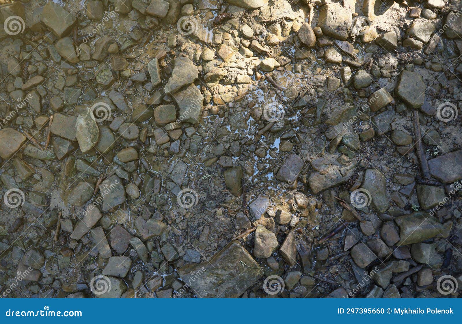 Background of Shattered Stony Stones Surface in Mountain Area. Texture ...