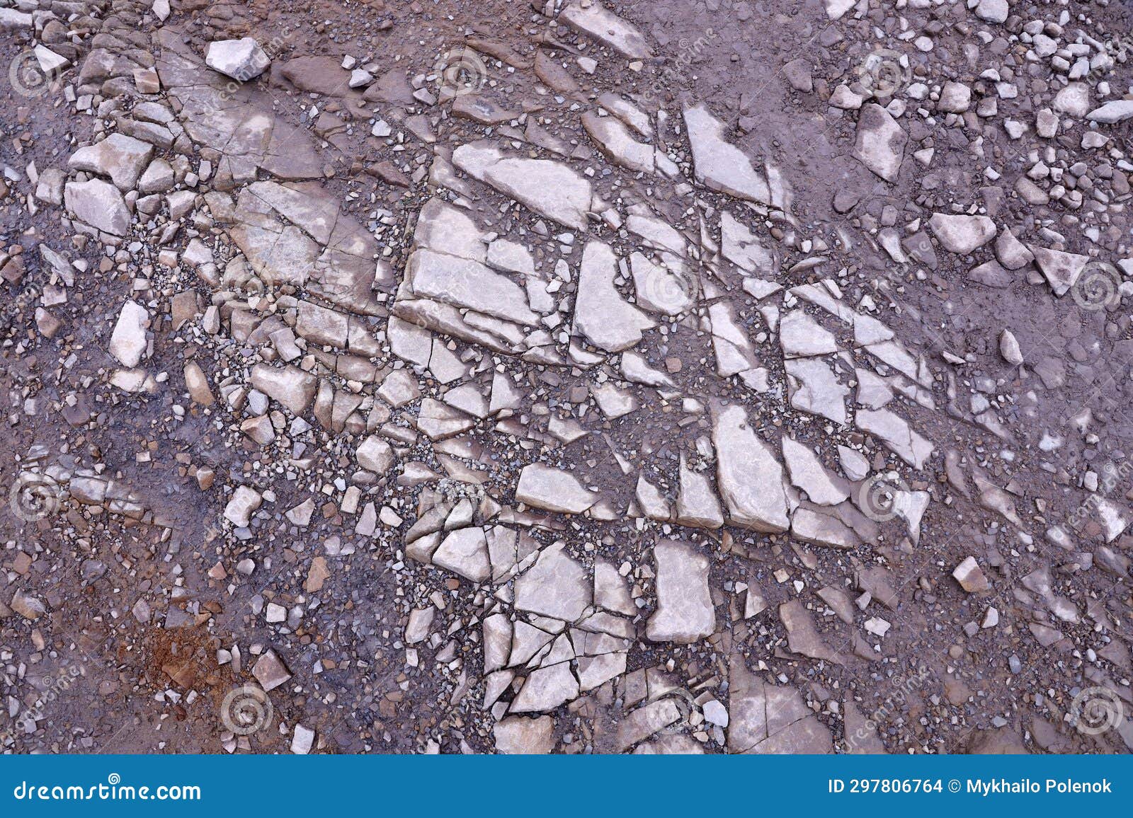 Background of Shattered Stony Stones Surface in Mountain Area. Texture ...
