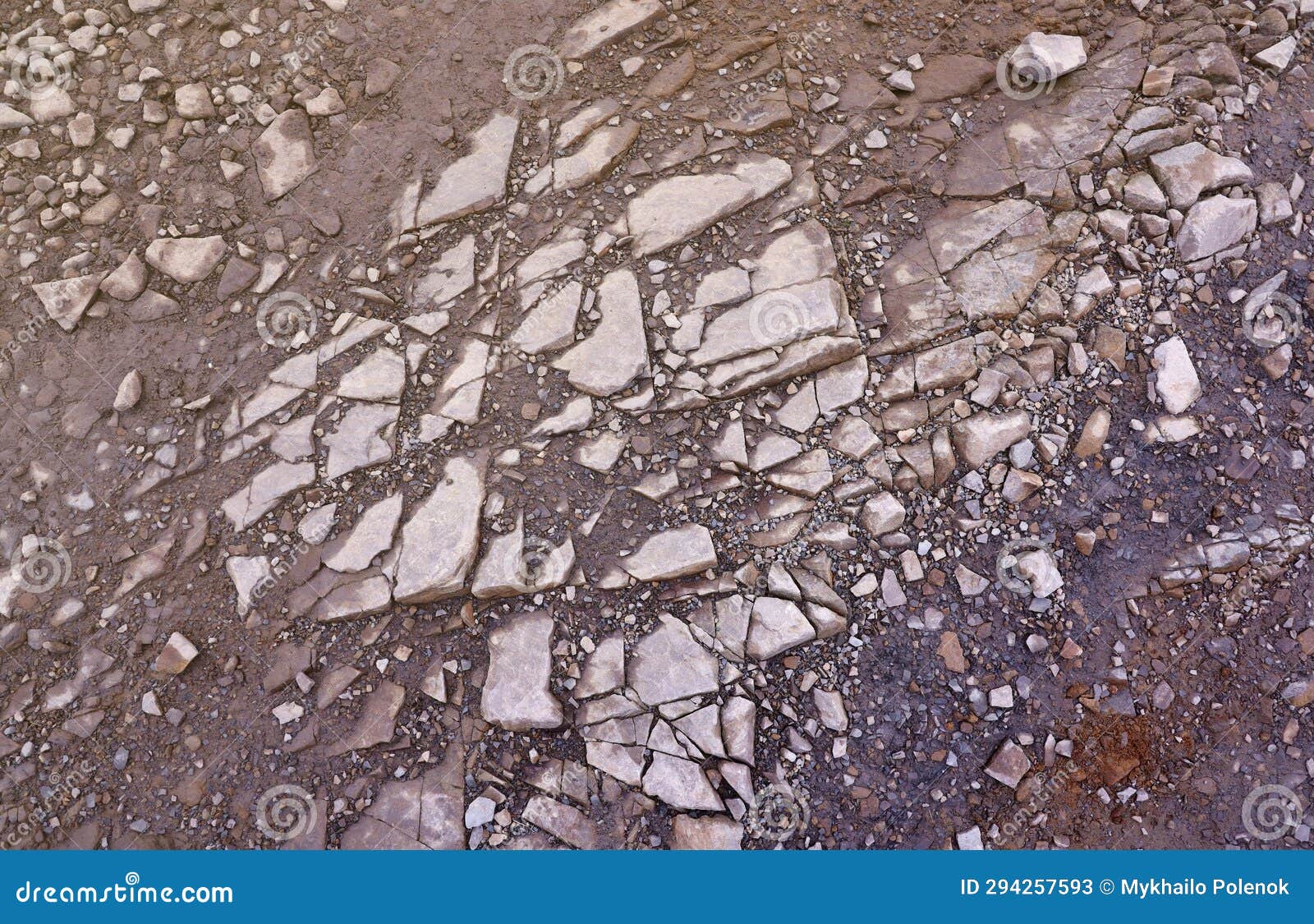 Background of Shattered Stony Stones Surface in Mountain Area. Texture ...