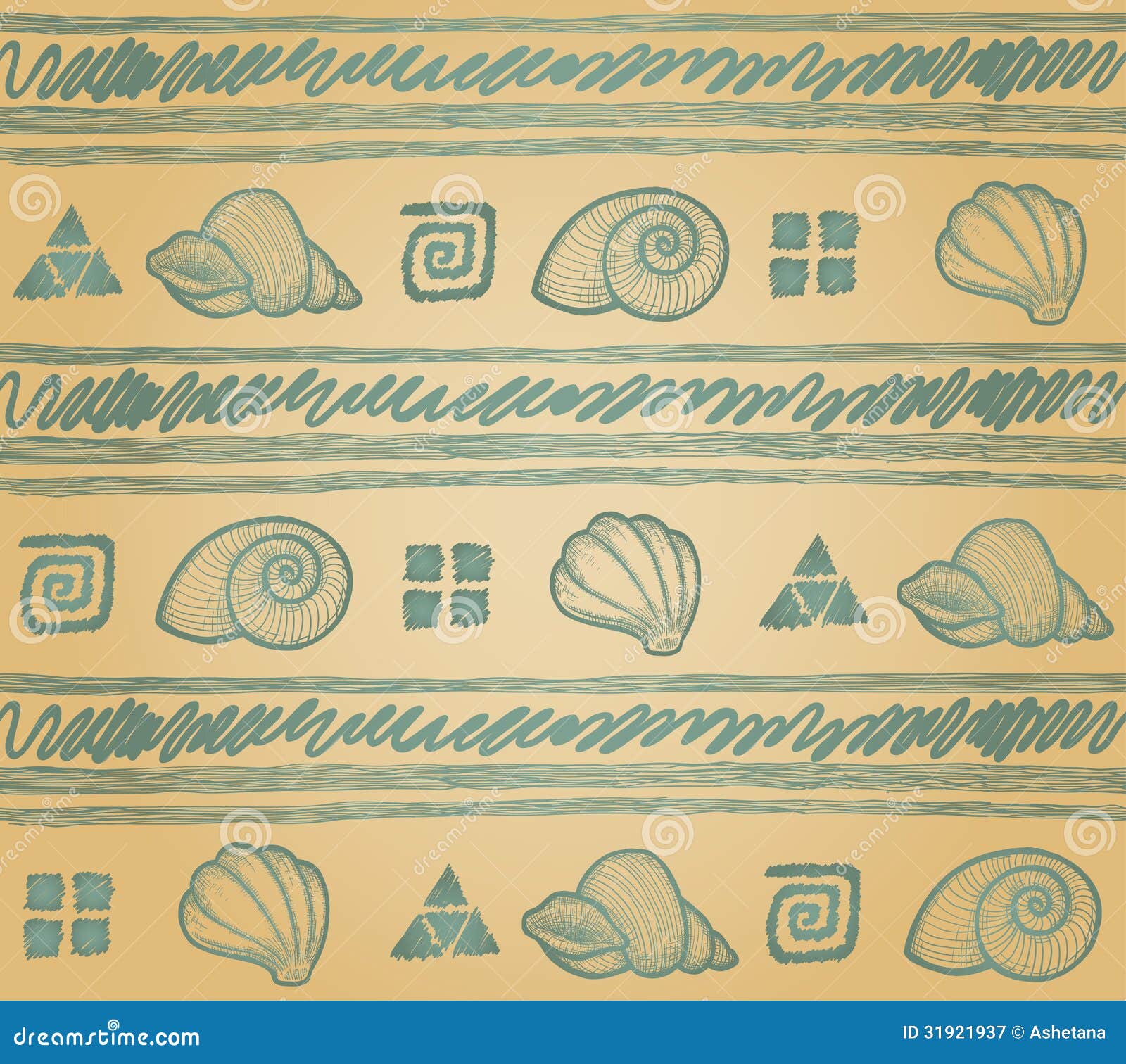 Background with shells. stock vector. Illustration of beige - 31921937