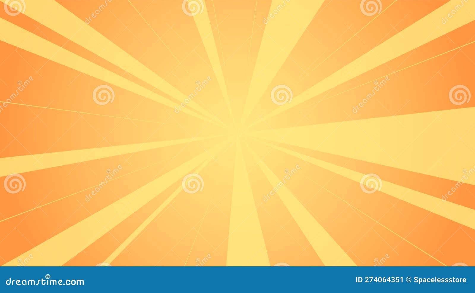 Shine Shining Sun Light Ray Comic Yellow Orange Gradient Background ...