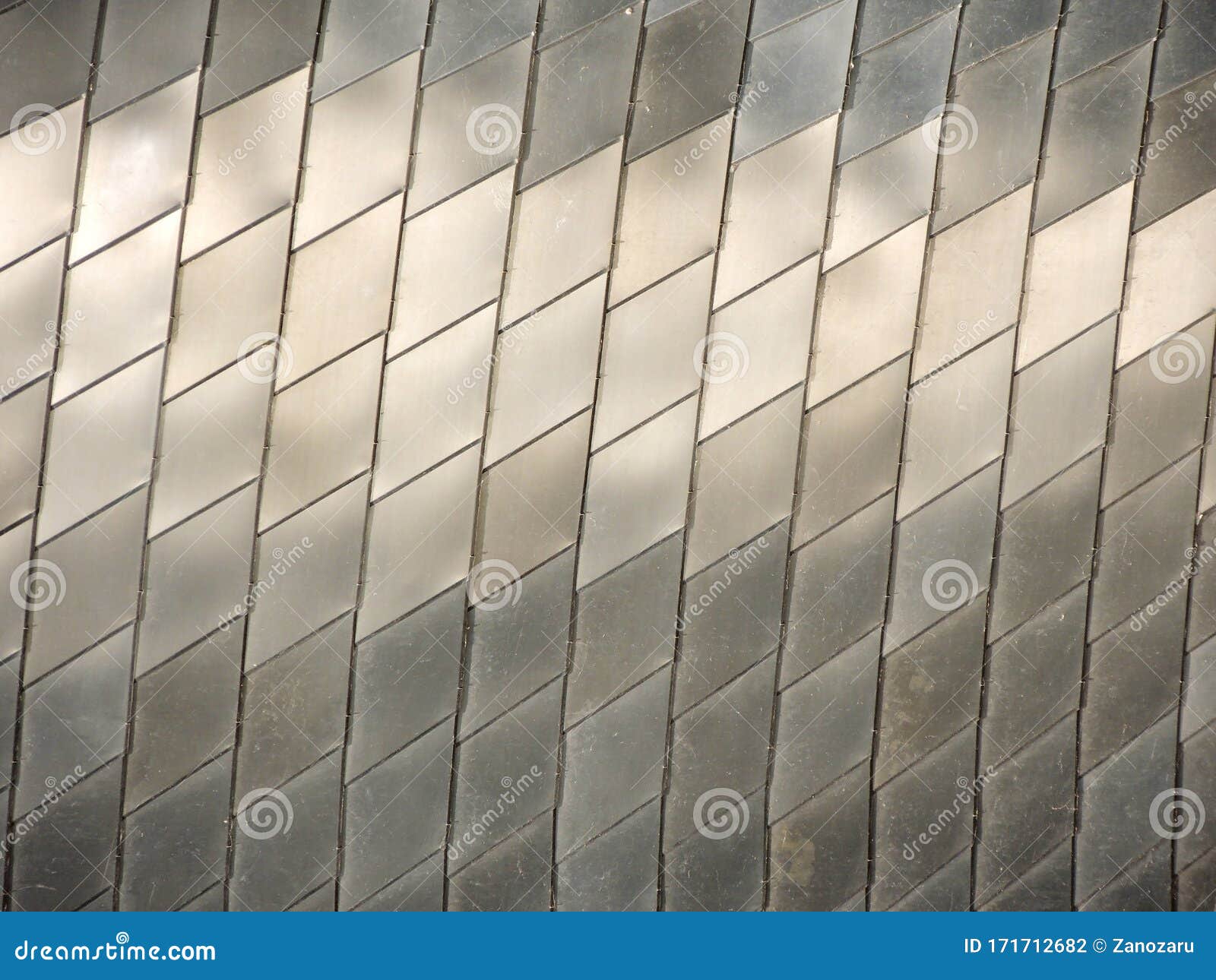 Background of Shiny Metal Plates Stock Photo - Image of silver, tile ...