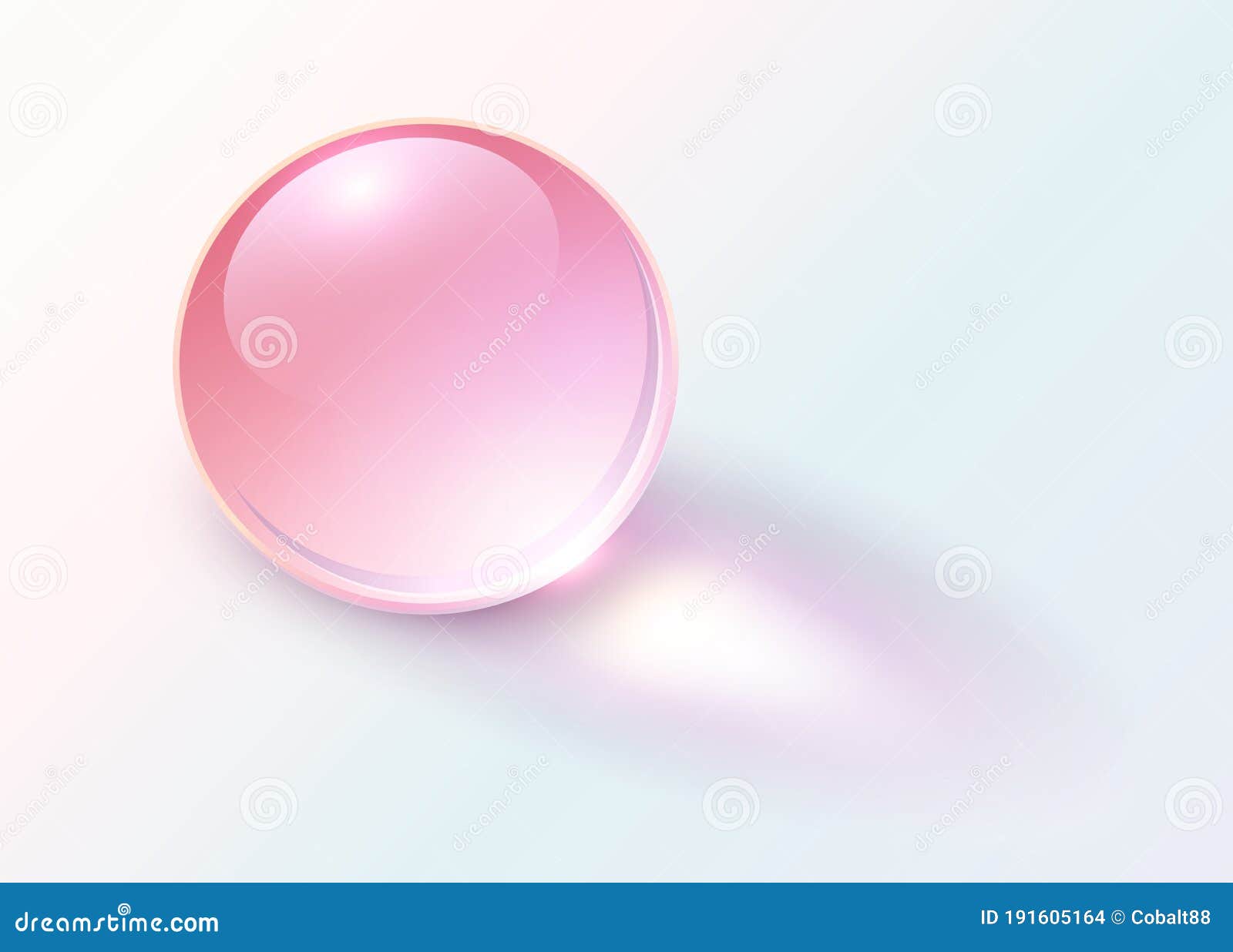 Background with Shiny Pink Sphere Stock Vector - Illustration of glass ...
