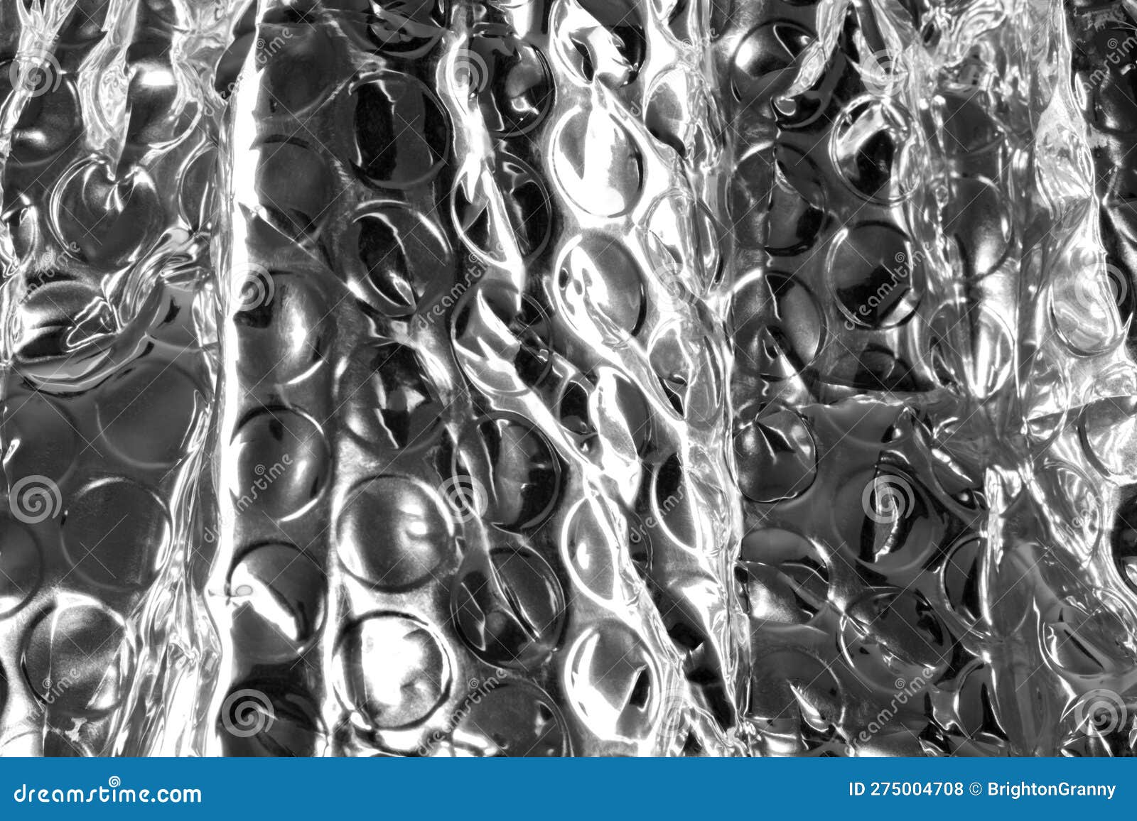 A Background of Shiny Sivery Bubble Wrap. Stock Photo - Image of ...