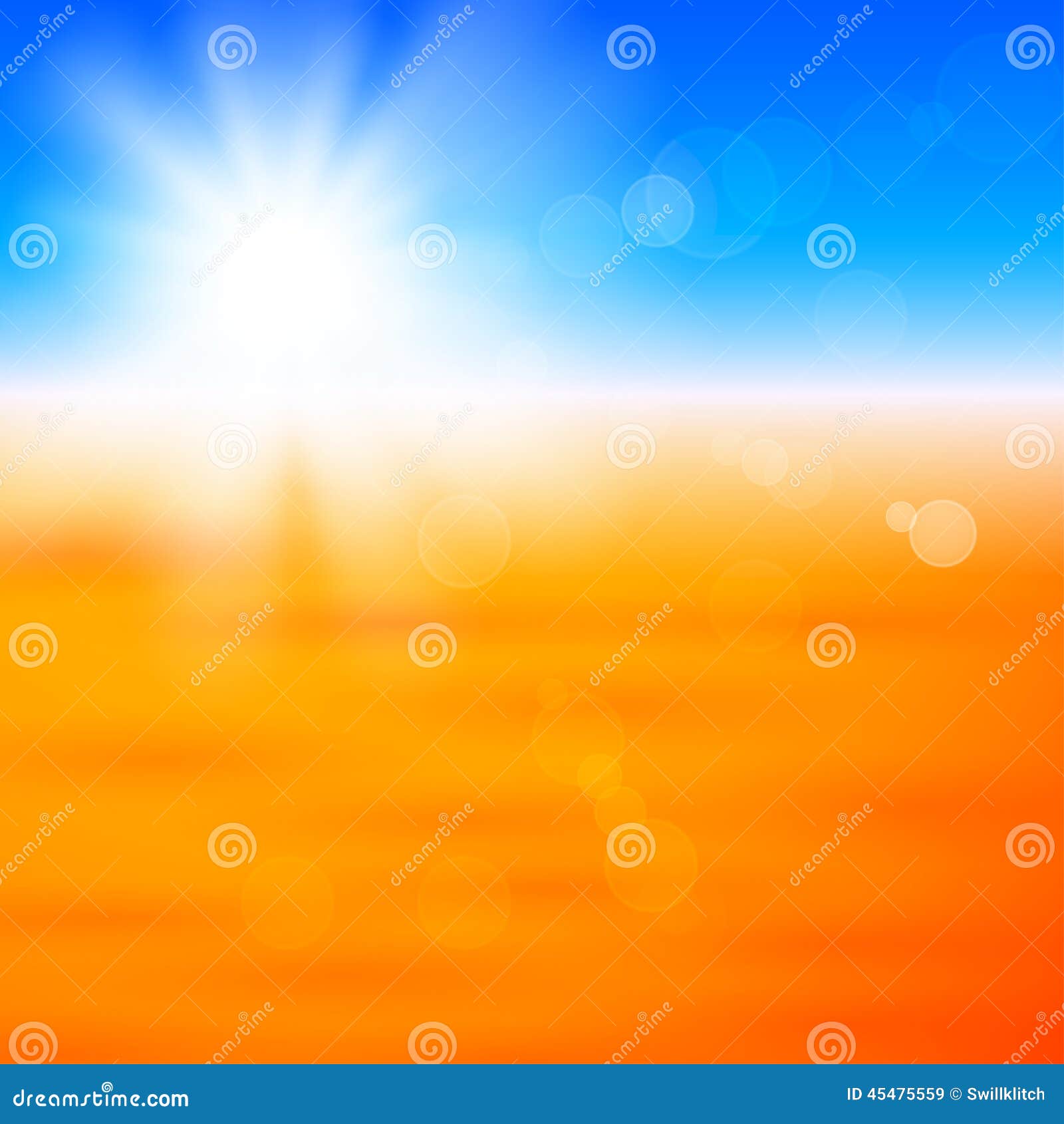 Background with Shiny Sun Over the Field Stock Vector - Illustration of ...