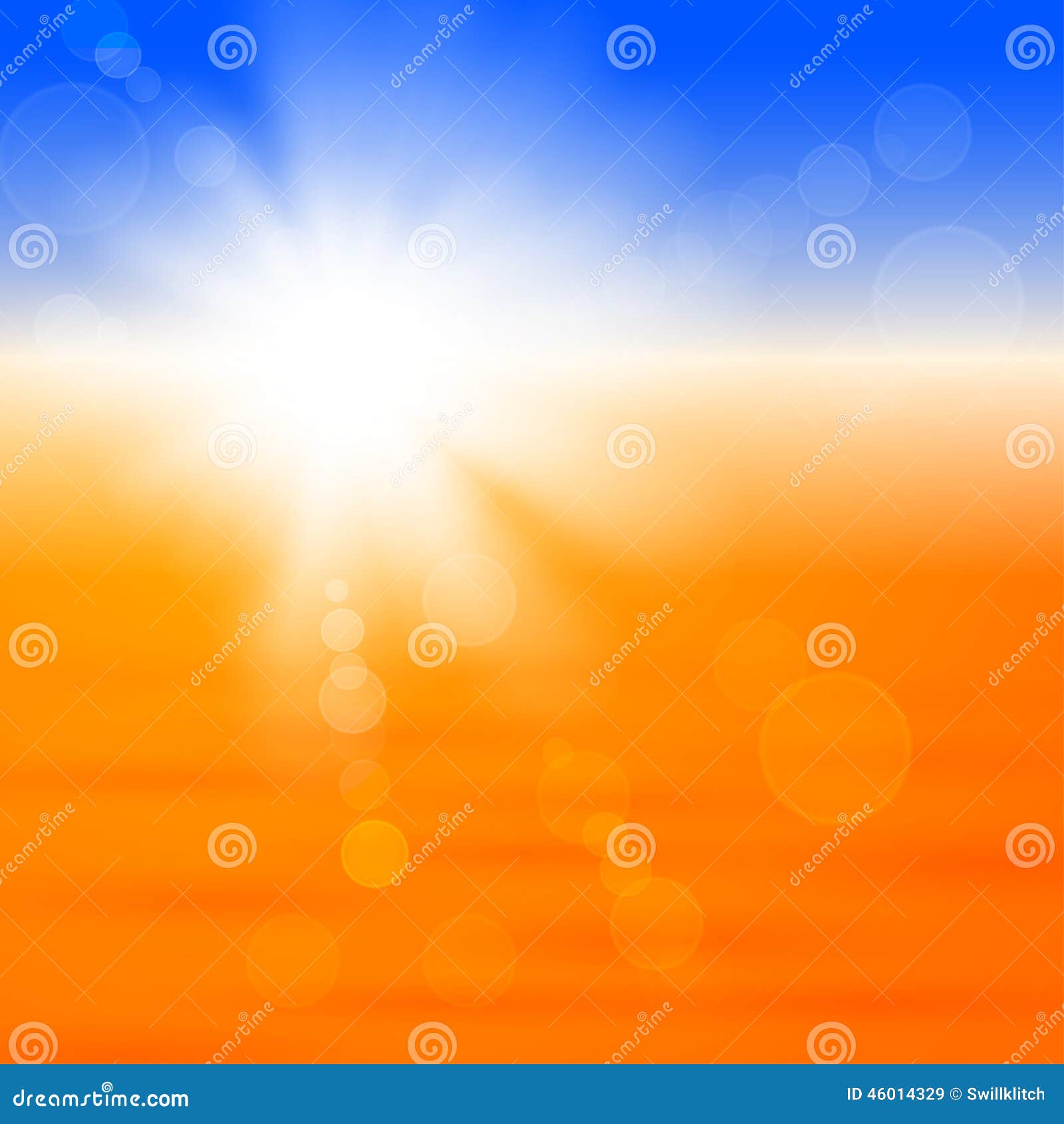 Background with Shiny Sun Over the Field Stock Vector - Illustration of ...