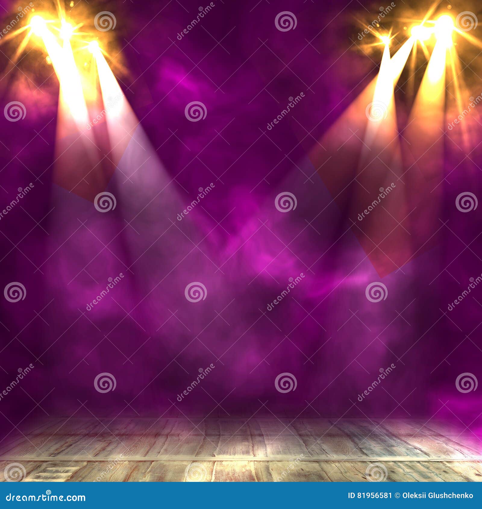 Background in Show. Interior Shined with a Projector. 3d Stock Vector ...