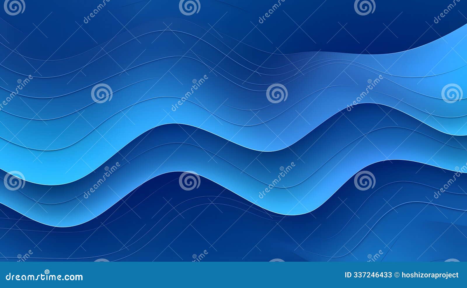 Blue Waves Transitioning Gradually from Dark To Light with a Soft Flow ...